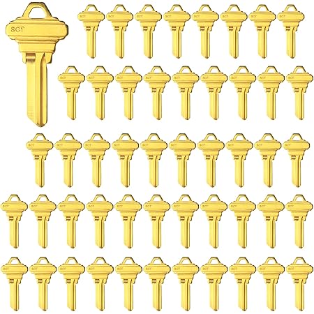 Brass Finish SC1 Key Blanks, Uncut Blank Keys, Pack of 50 Keys - Amazon.com