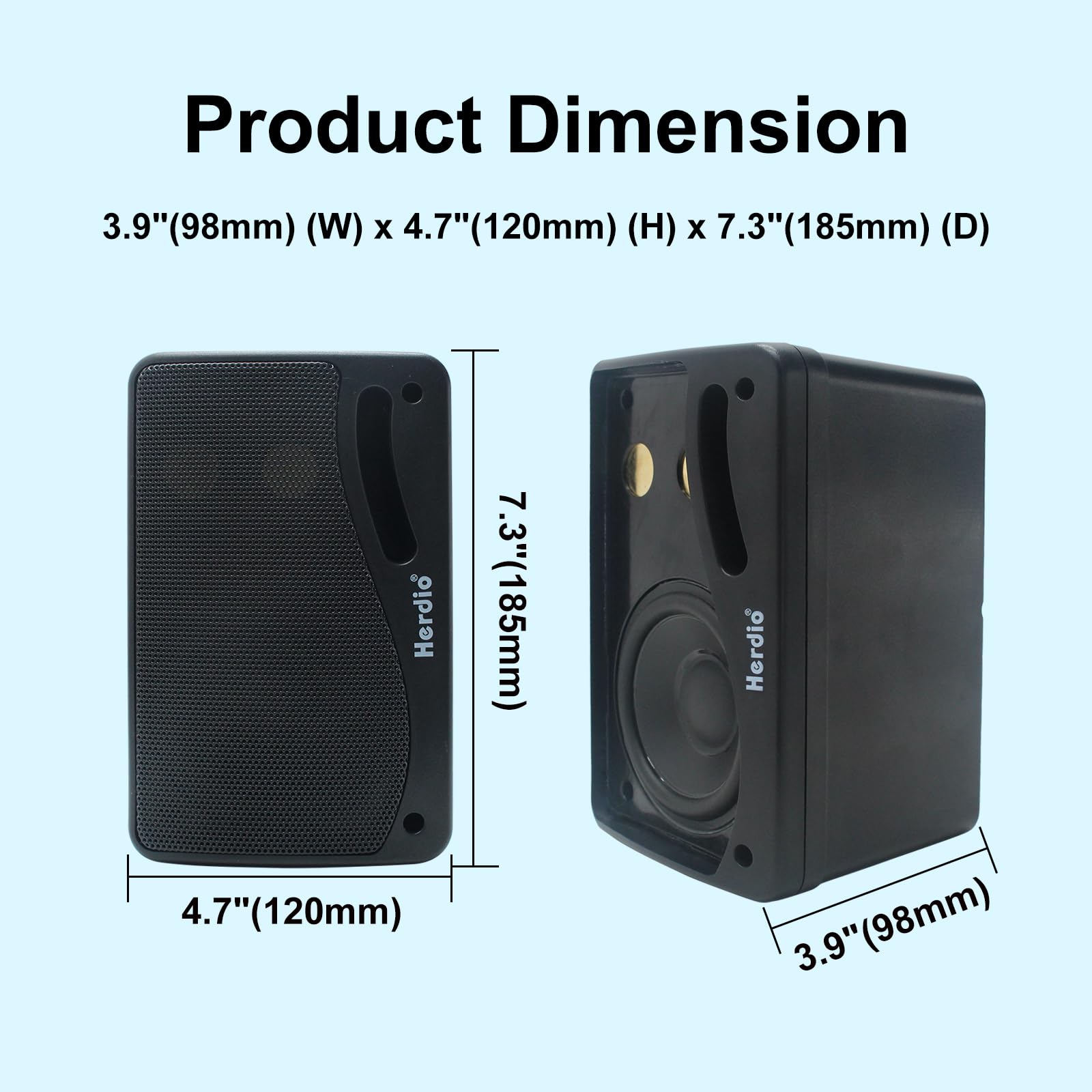 Snapklik.com : Herdio 3.5 Inch Passive Outdoor Speakers Wired ...