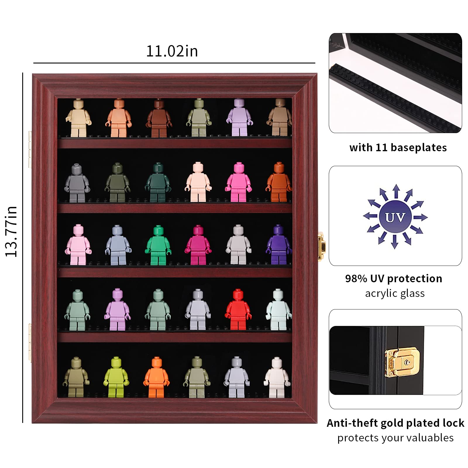 Buy VERANI Minifigures Miniature Display Case Collectibles Display Box ...