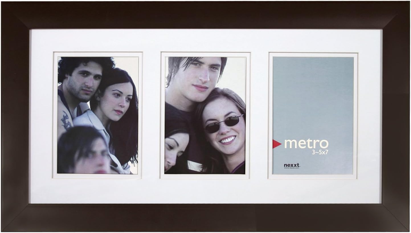 Amazon.com - nexxt by Linea Metro Frame, Holds 3 5-inch-by-7-Inch ...