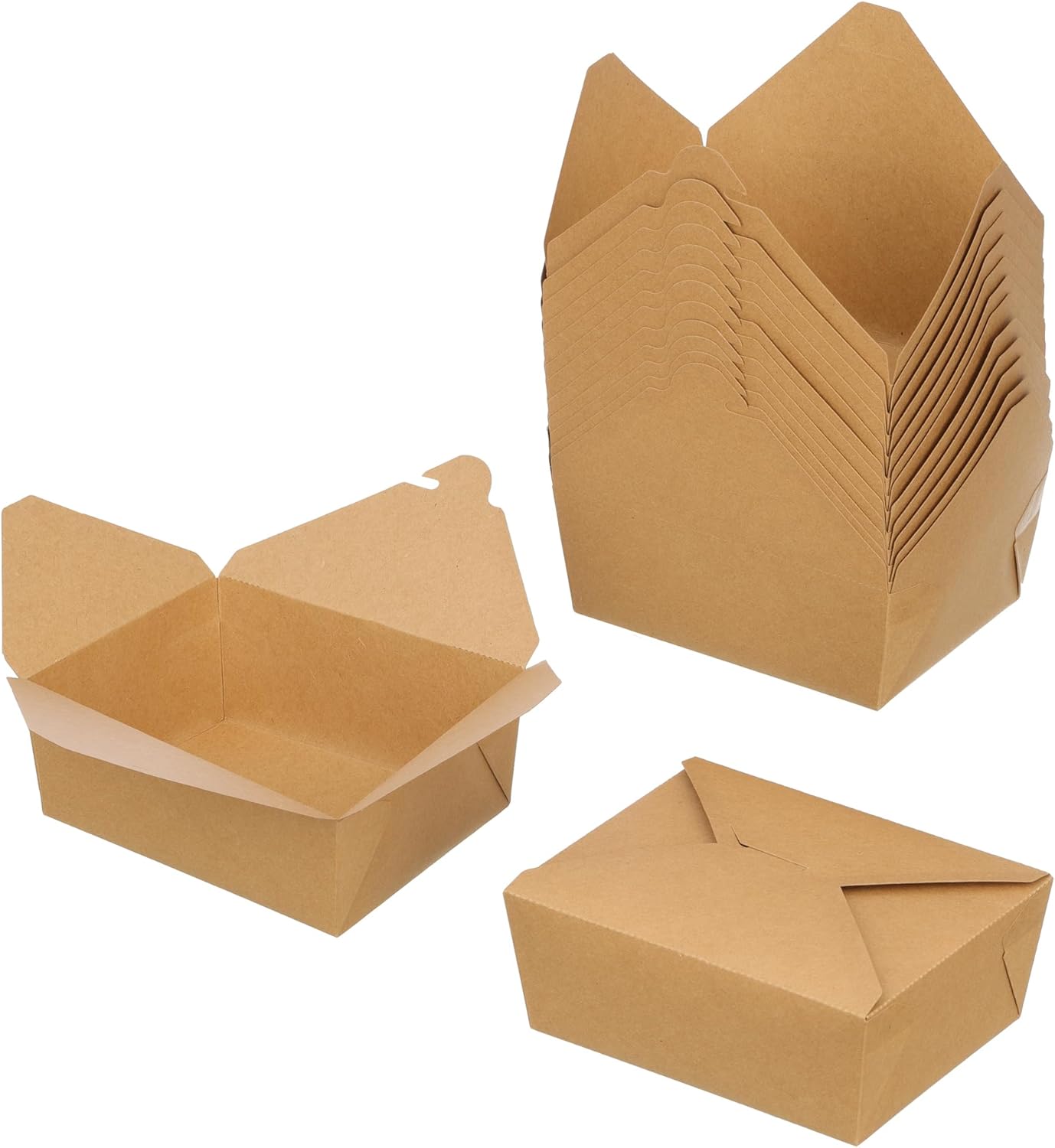 Amazon.com: GHEIR 48 oz Take Out Food Containers 100 Pack, Disposable ...