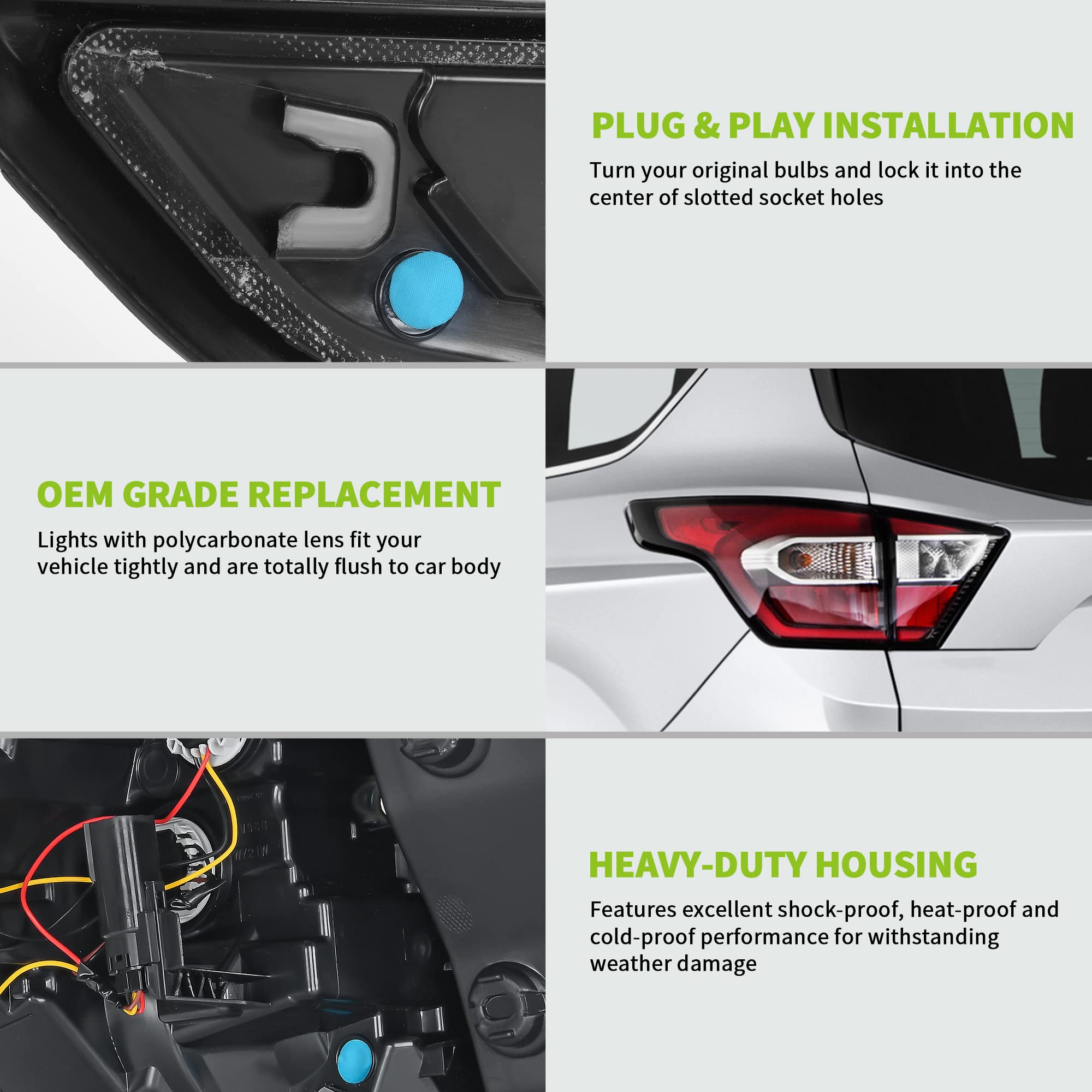 AUTOSAVER88 Left Driver Side Tail Light Assembly Compatible with 2017 ...