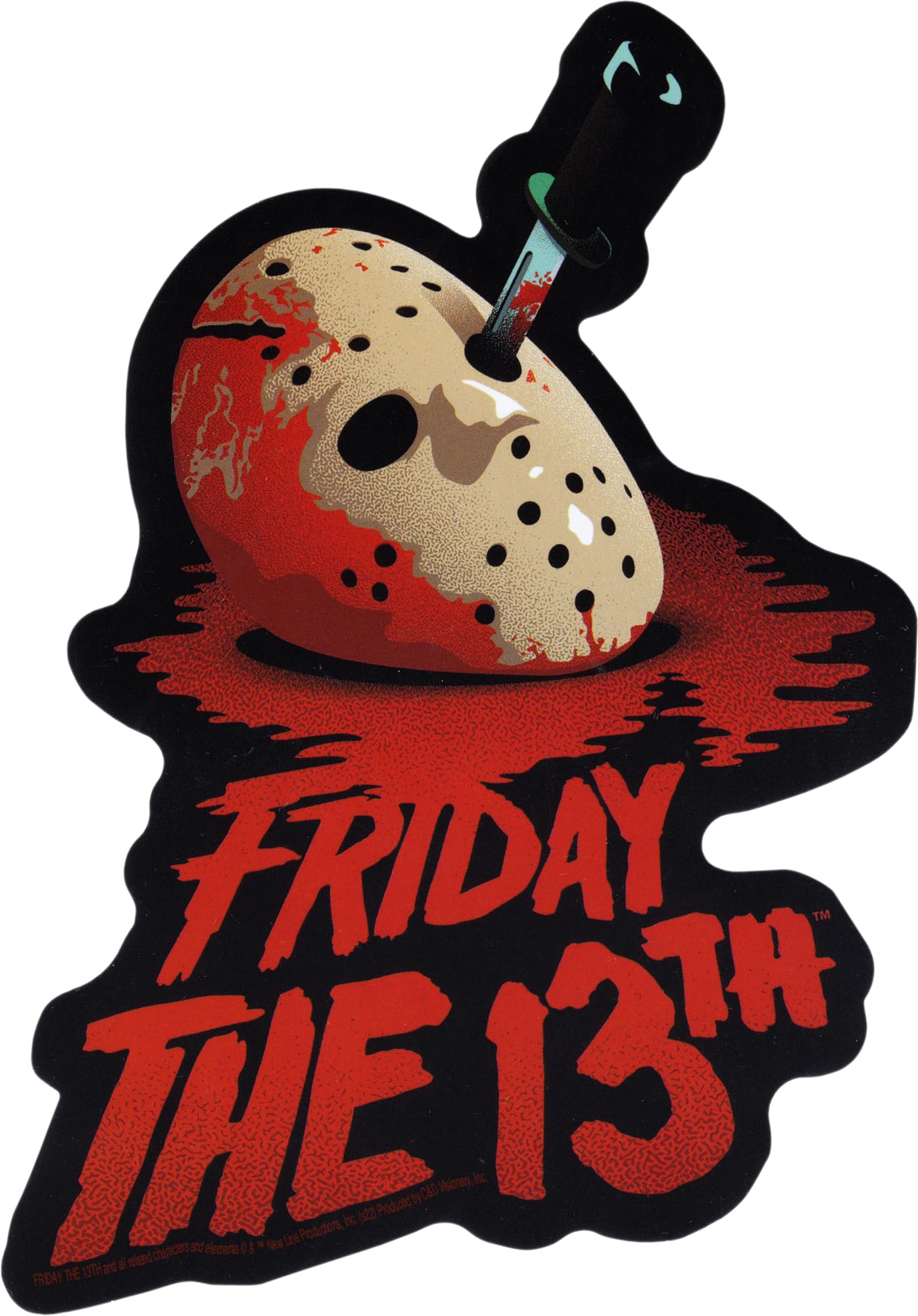 Amazon.com: Friday The 13th - Jason's Bloody Mask with Knife - Die Cut ...
