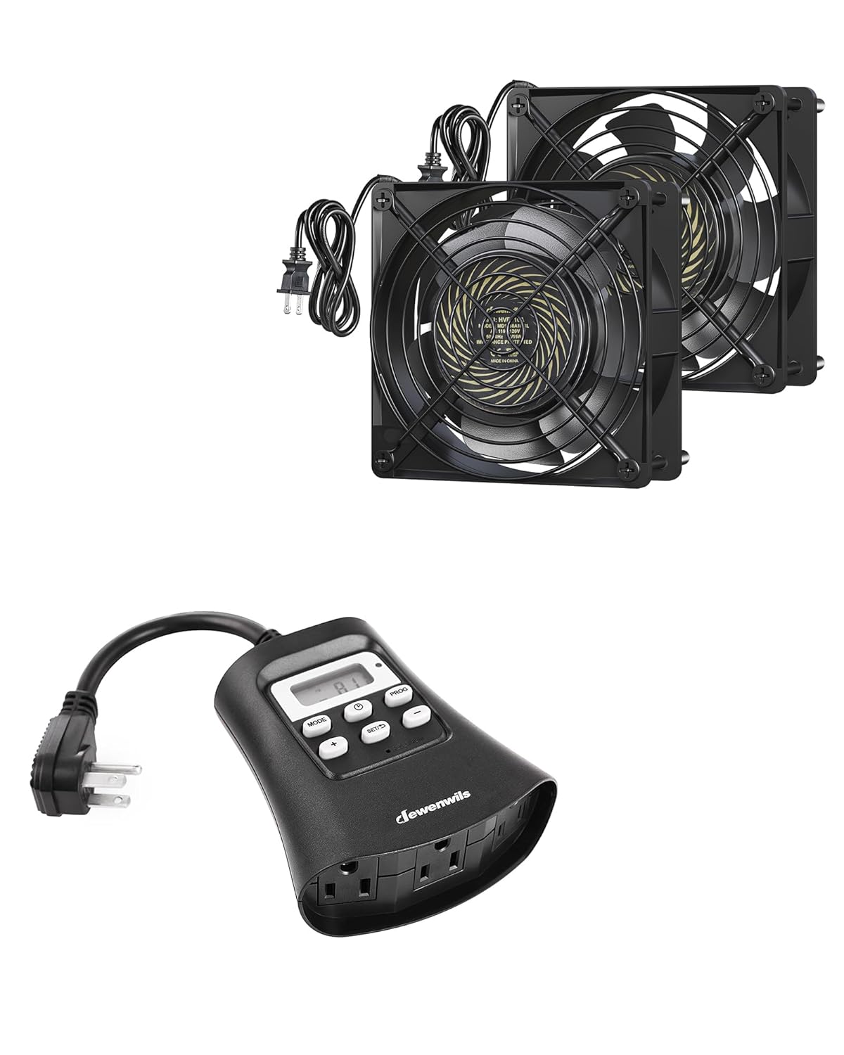 Amazon.com: DEWENWILS 2 Pack 120V AC Fan,Outdoor Digital Timer for ...