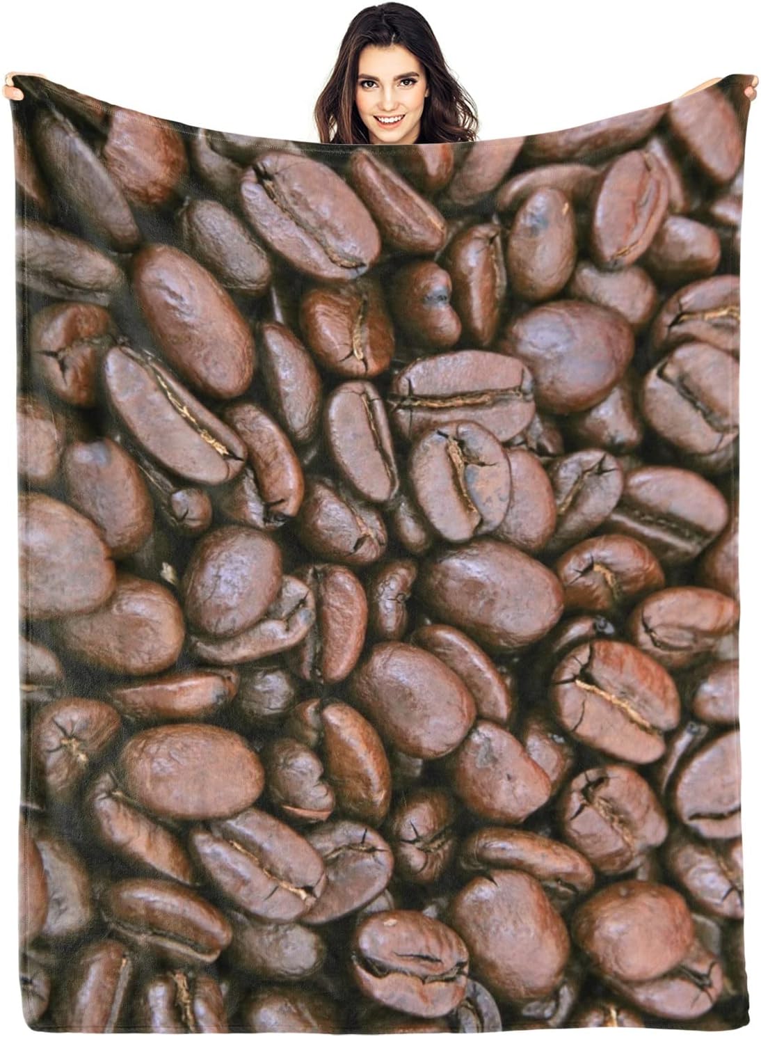 Amazon.com: Coffee Beans 3D Funny Realistic Food Ultra-Soft Throw ...