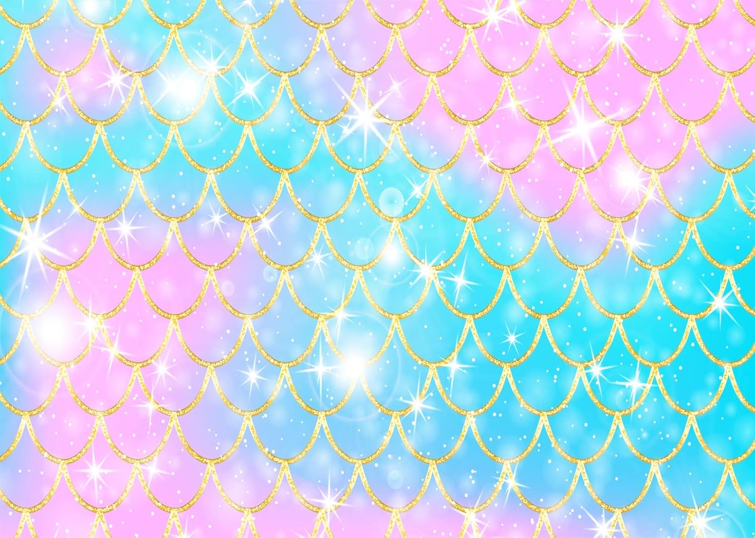 Amazon.com : BELECO 6x4ft Fabric Glitter Gold Mermaid Scales Backdrop ...
