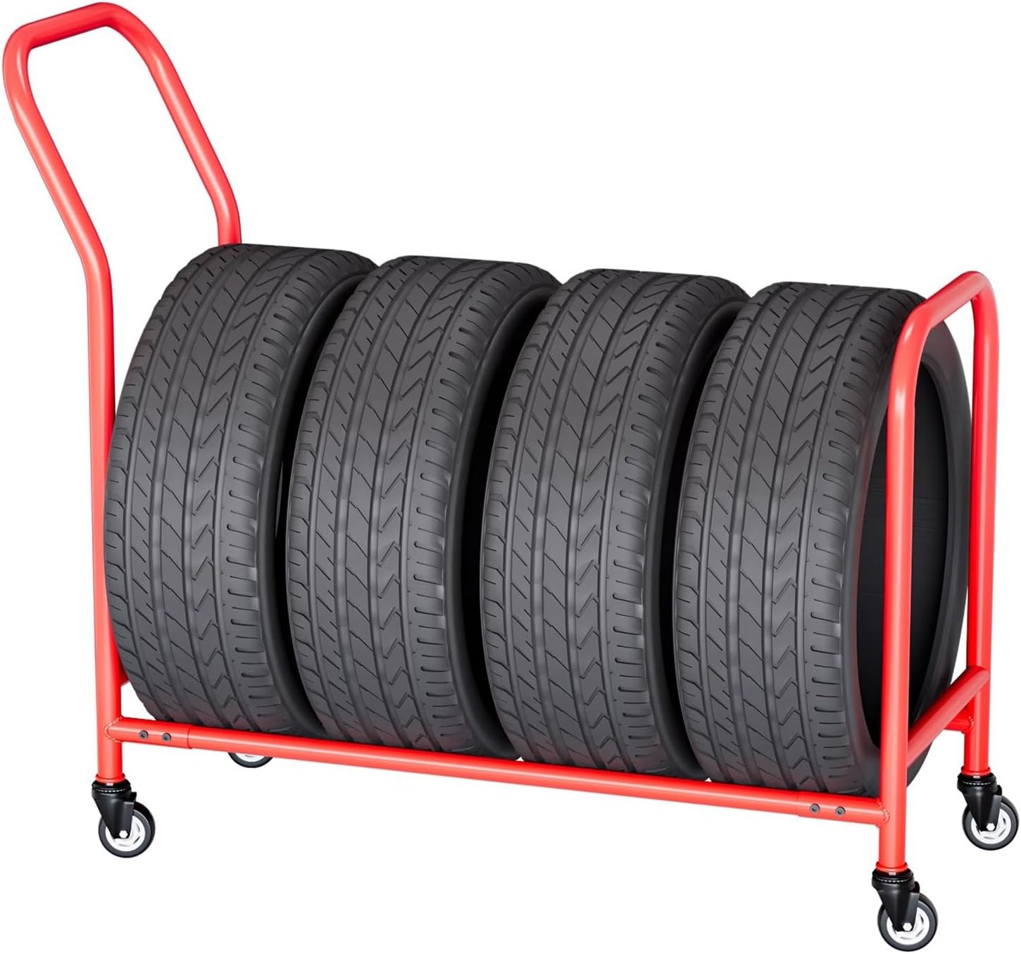 Amazon.com: AviiSo Rolling Tire Rim Rack with Wheels, Portable Spare ...