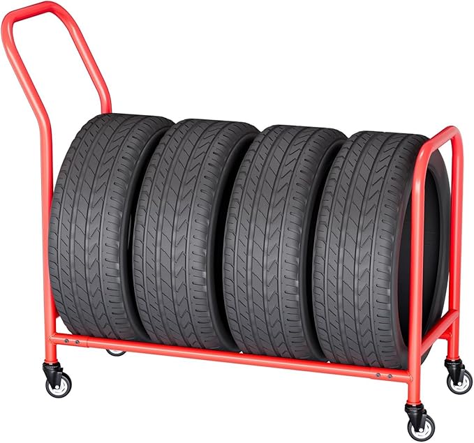 Amazon.com: AviiSo Tire Rack Rolling Tire Rim Rack with Wheels ...