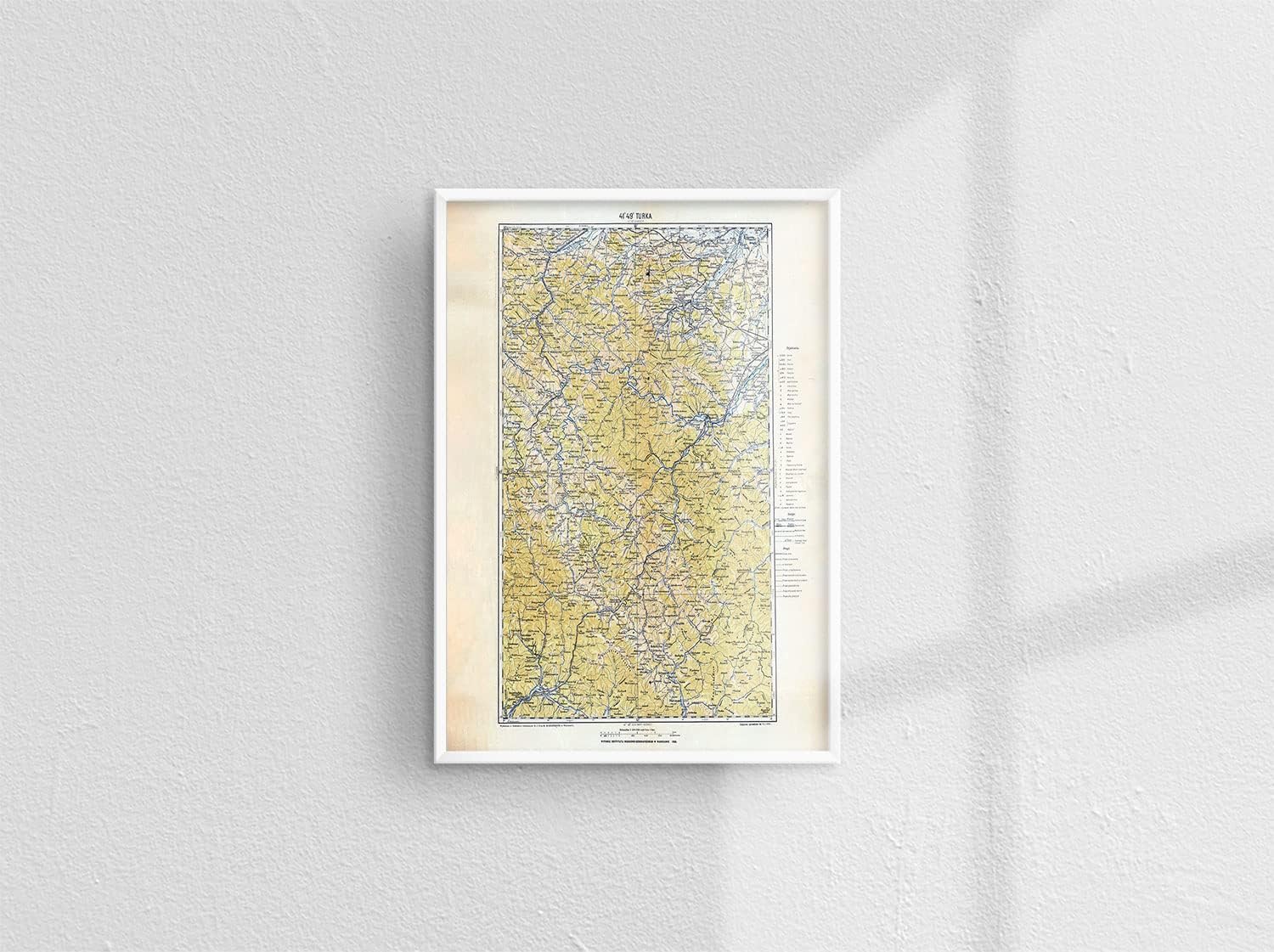 Amazon.com: MG Global Old Map Poster of 1922 map of The turka & Stary ...