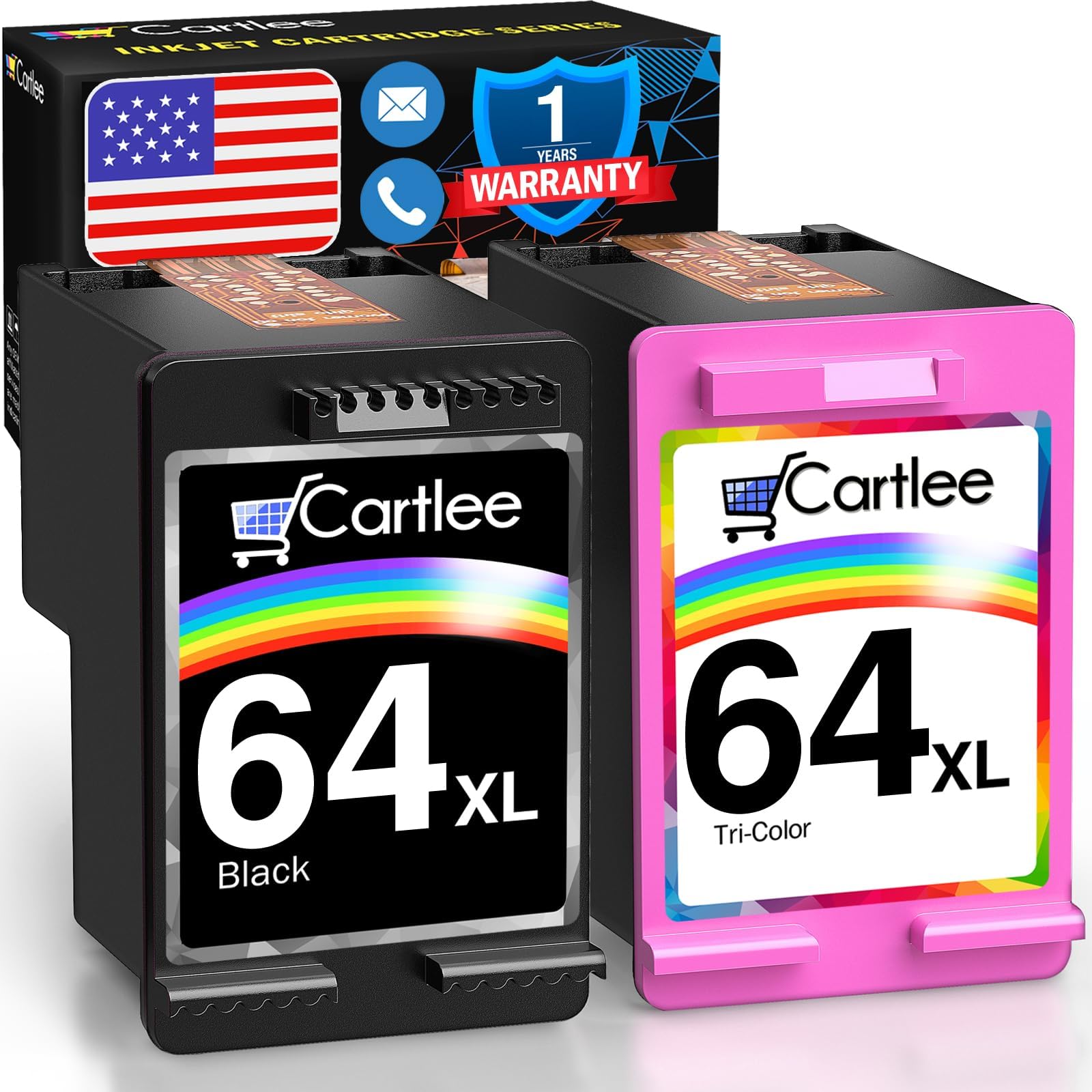 Amazon.com: Cartlee Remanufactured Ink Cartridge Replacement for HP 64 ...