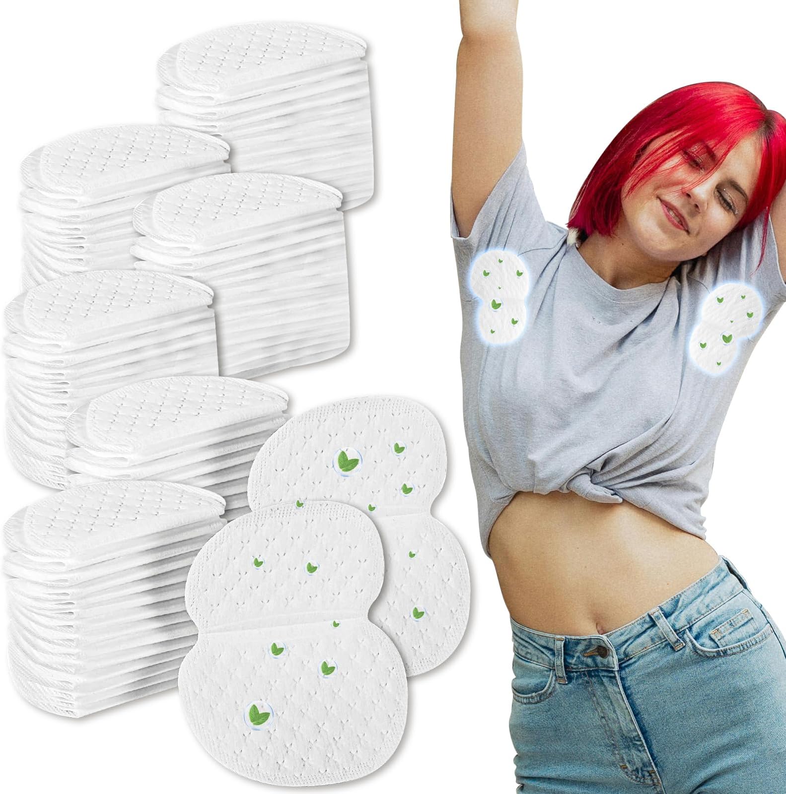 Amazon.com : 60 Pcs Large Underarm Sweat Pads, Armpit Sweat Pads for ...