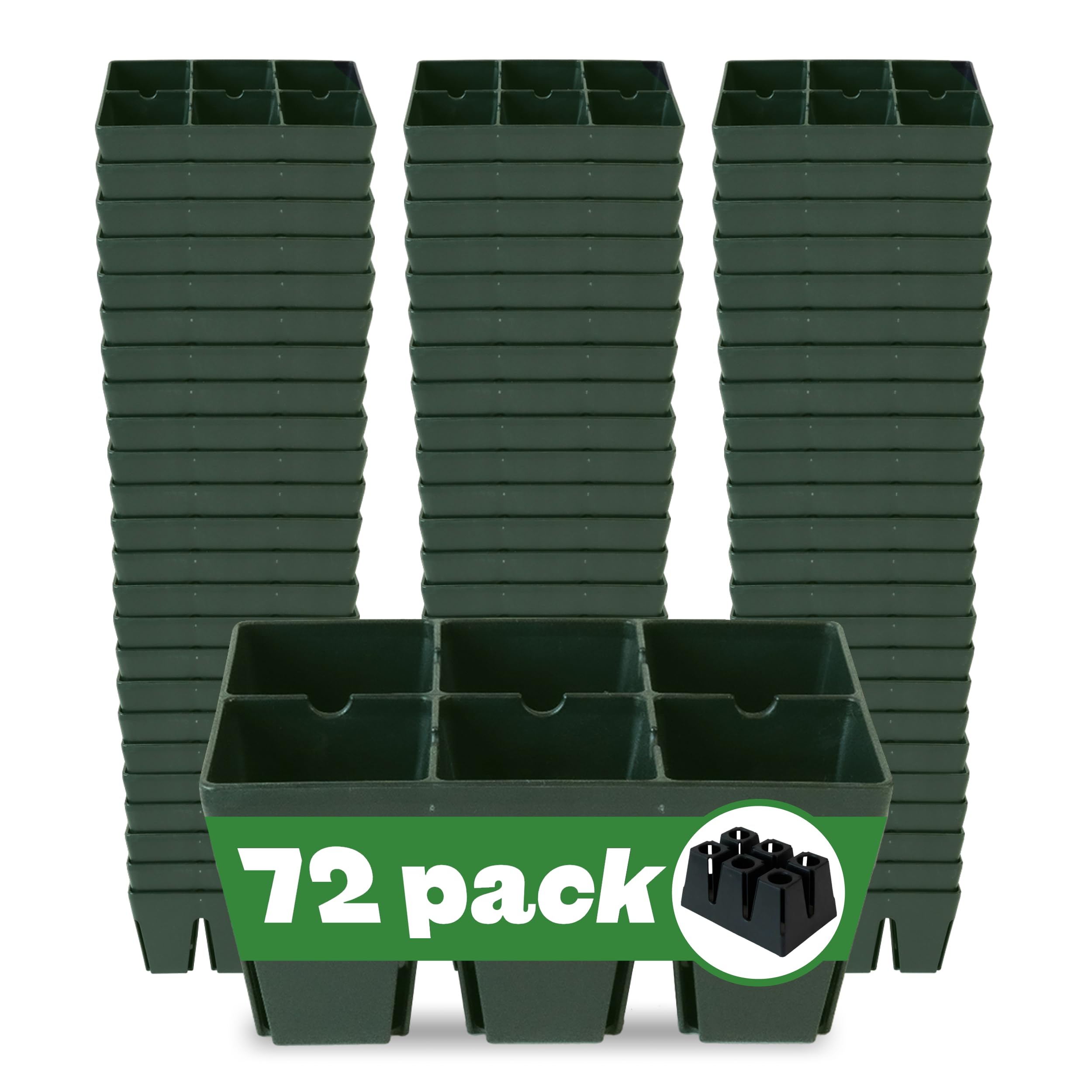 Amazon.com : Epic Gardening Reusable Seed Starter Tray - (72 Pack, 6 ...