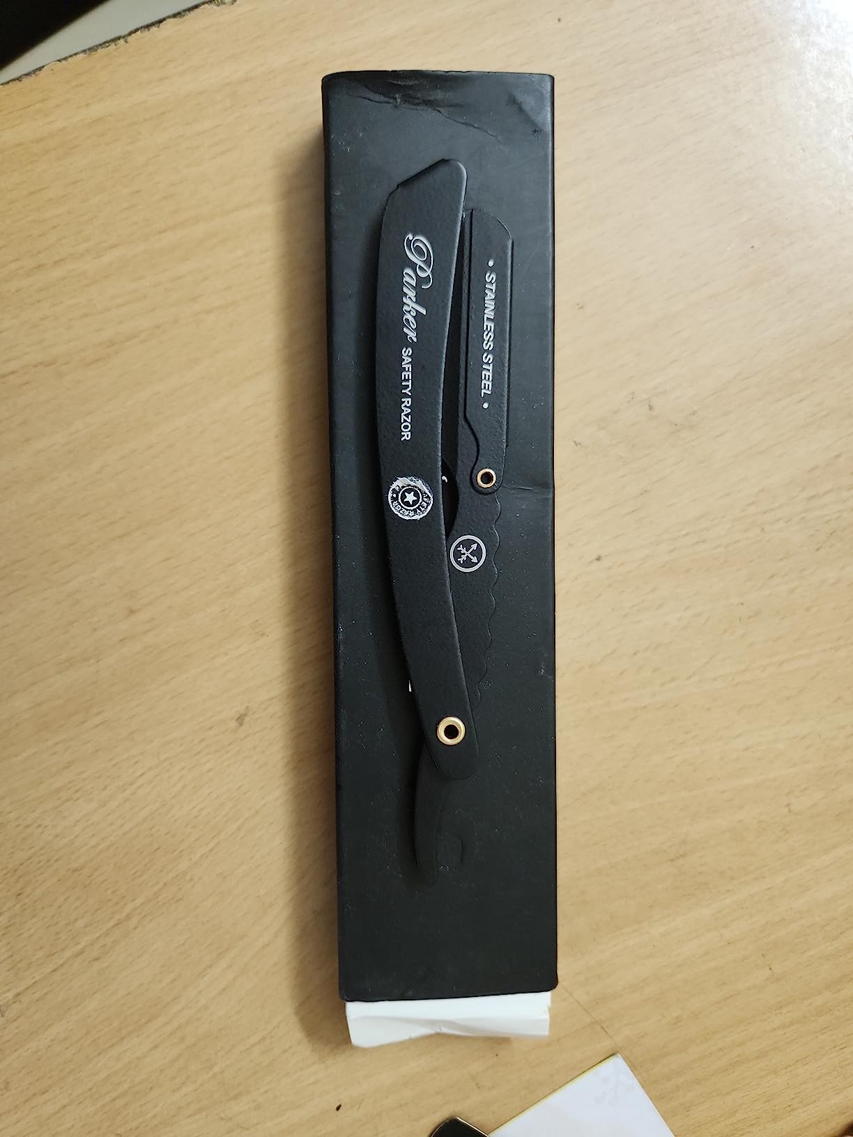 PARKER Safety Razor - SRXBLK Professional Barber Razor, Stainless Steel ...