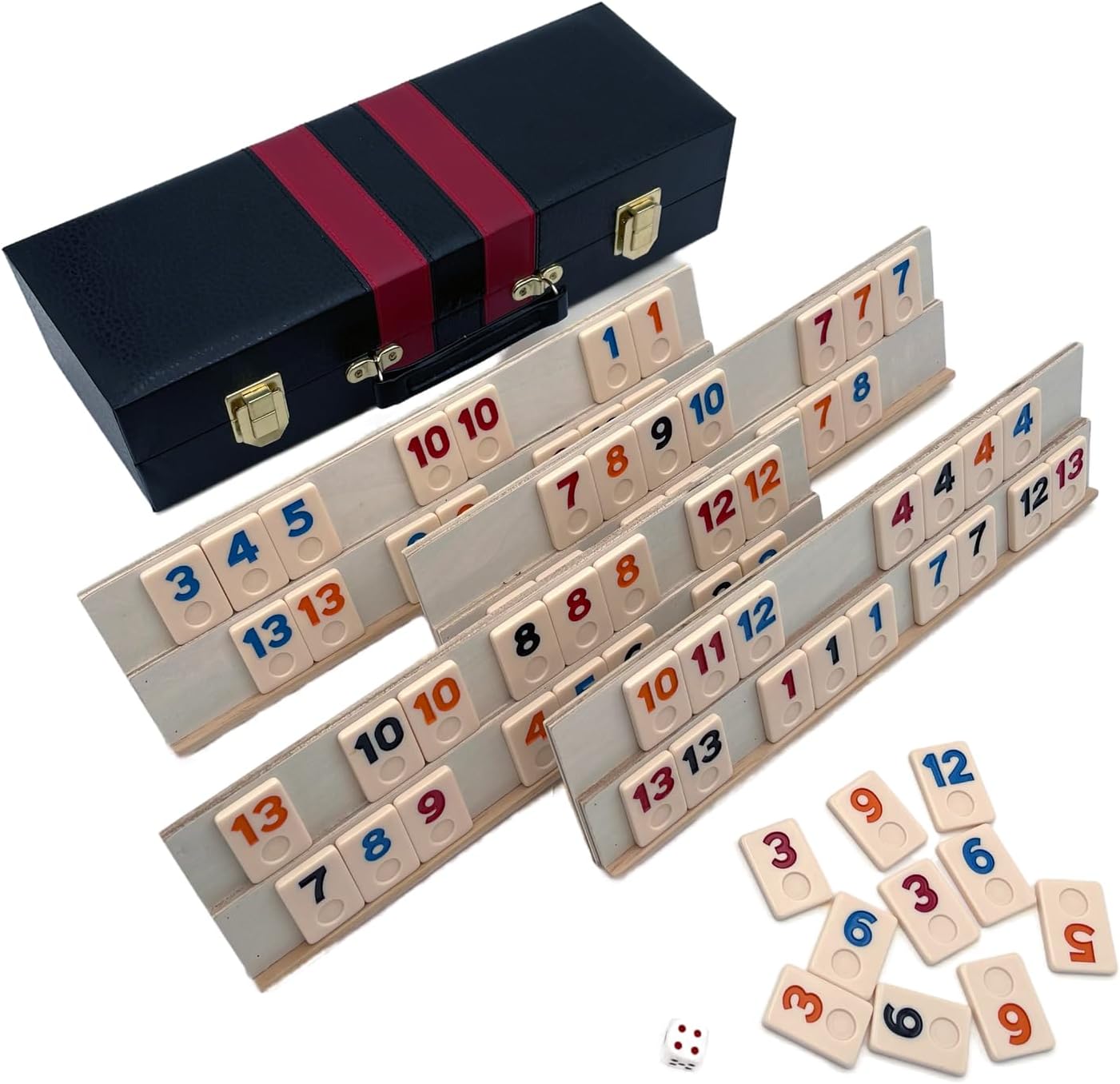 Amazon.com: Deluxe Rummy with Wooden Racks in Attache Case : Toys & Games
