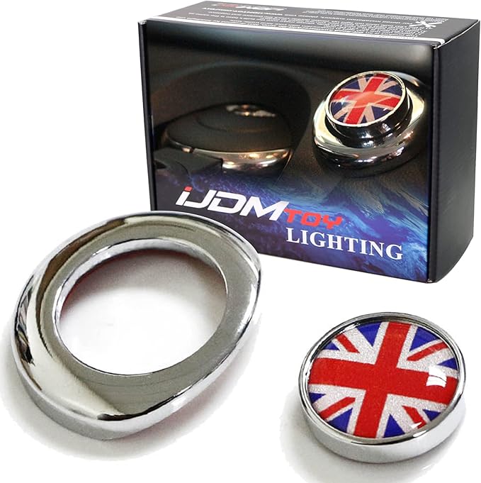 Amazon.com: iJDMTOY Classic Red/Blue Color UK Union Jack Design Engine ...