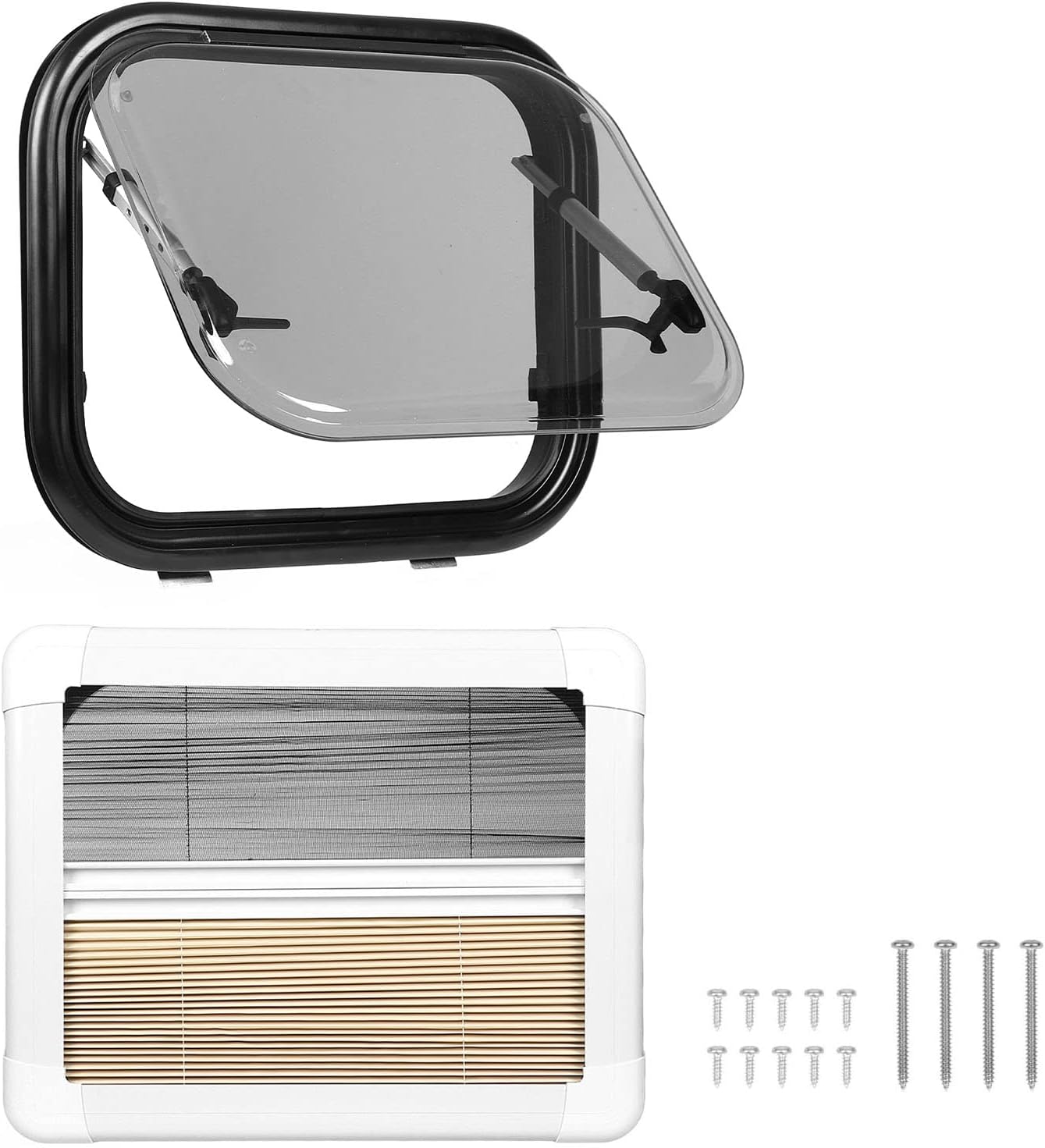 Amazon.com: RV Window Aluminum Alloy 45° Maximum Opening Angle RV Push ...