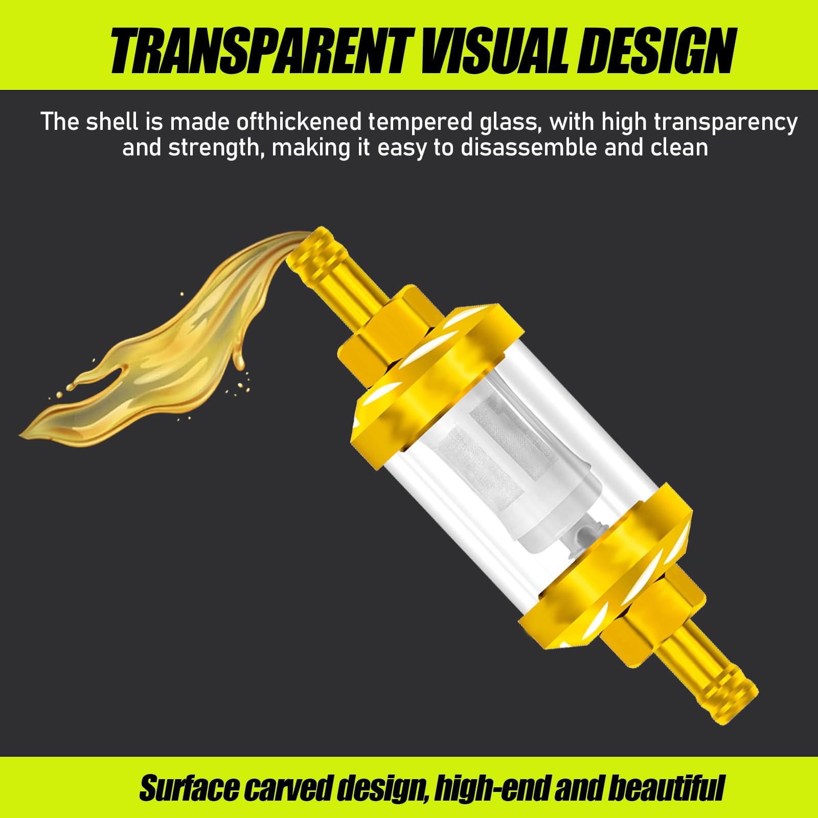 Inline Fuel Filter Magnetic Motorcycle Gasoline Inline Gas Oil Fuel ...