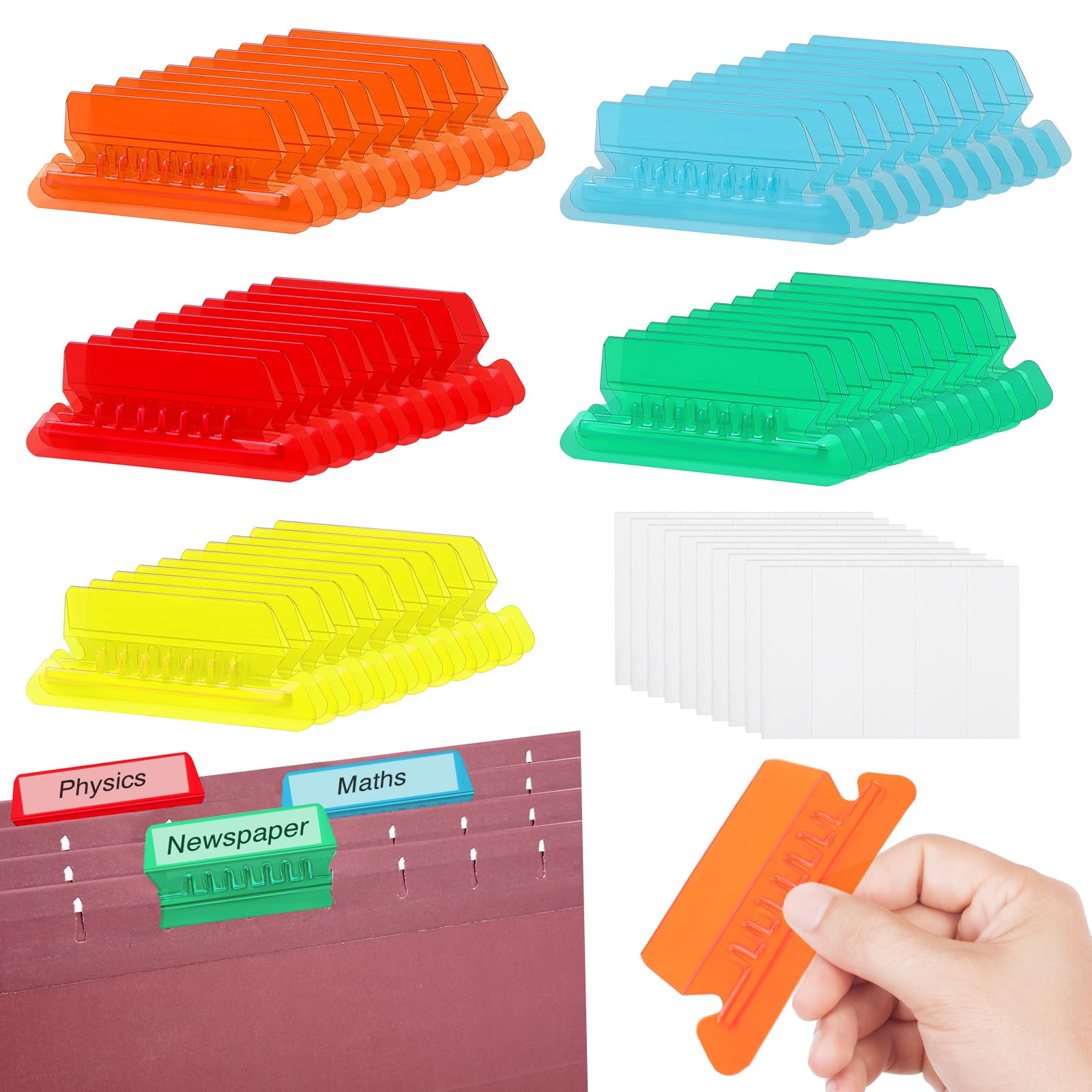 Amazon.com : 100 PCS File Labels for File Folders Hanging File Folder ...
