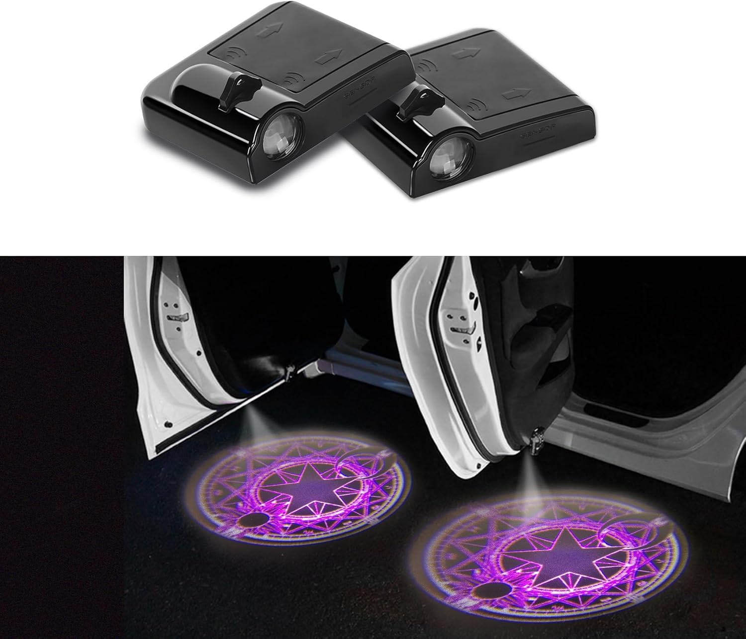 Amazon.com: Zufoty 2PCS Car Door Projector Lights, Car Door LED Logo ...