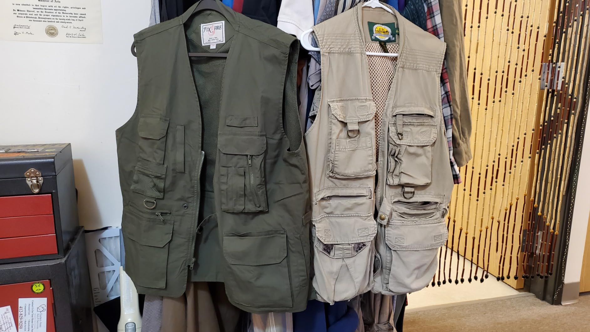 Foxfire Men's Utility Hiking Safari Vest for Travel, Photo, and Outdoor ...