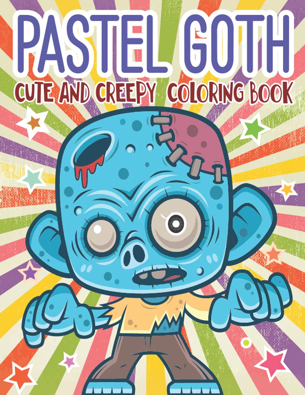 Pastel Goth Cute And Creepy Coloring Book Zombie And Kawaii ...