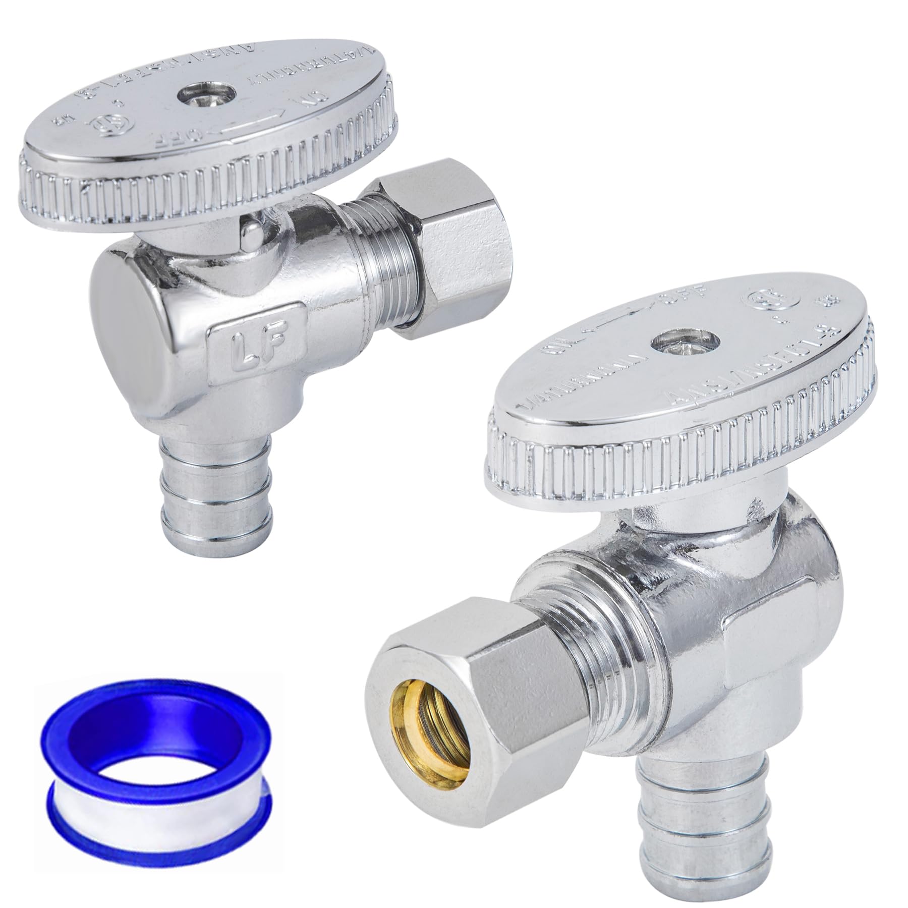 Snapklik.com : Pex-a 1/4 Turn Angle Stop Valve 3/8" OD Compression X 1/ ...