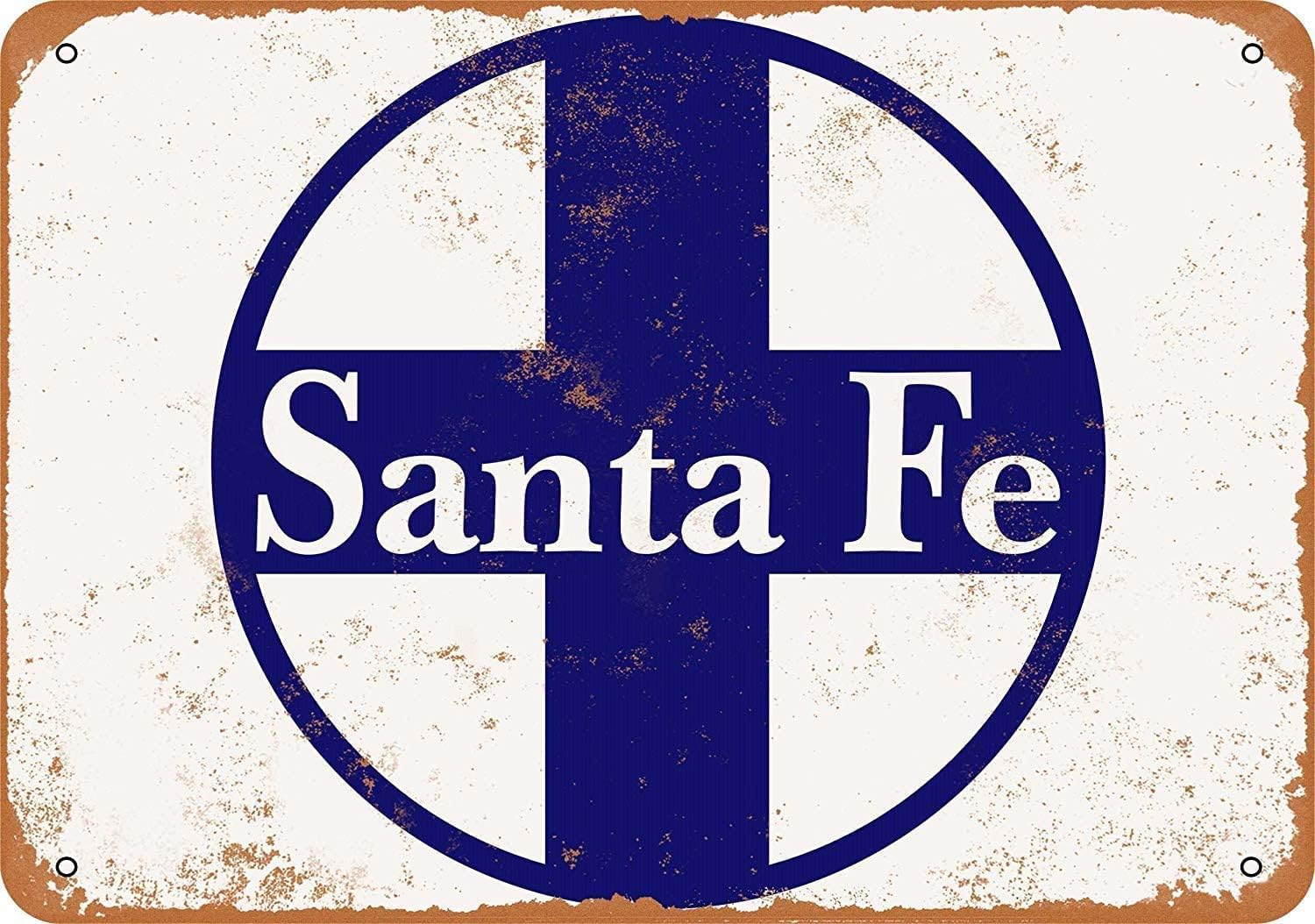 Amazon.com: Vintage Metal Tin Sign 8"x12" for Santa Fe Railroad Gifts ...