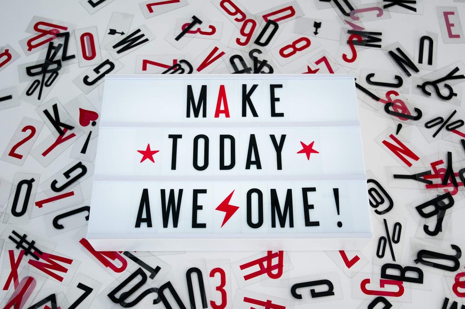 Buy My Cinema Lightbox XL LED Marquee Light Box with 100 Black & Red ...