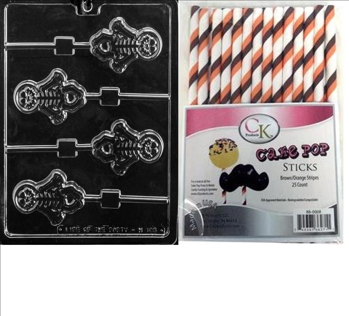 Amazon.com: Cute Skeleton chocolate candy mold halloween Chocolate mold ...