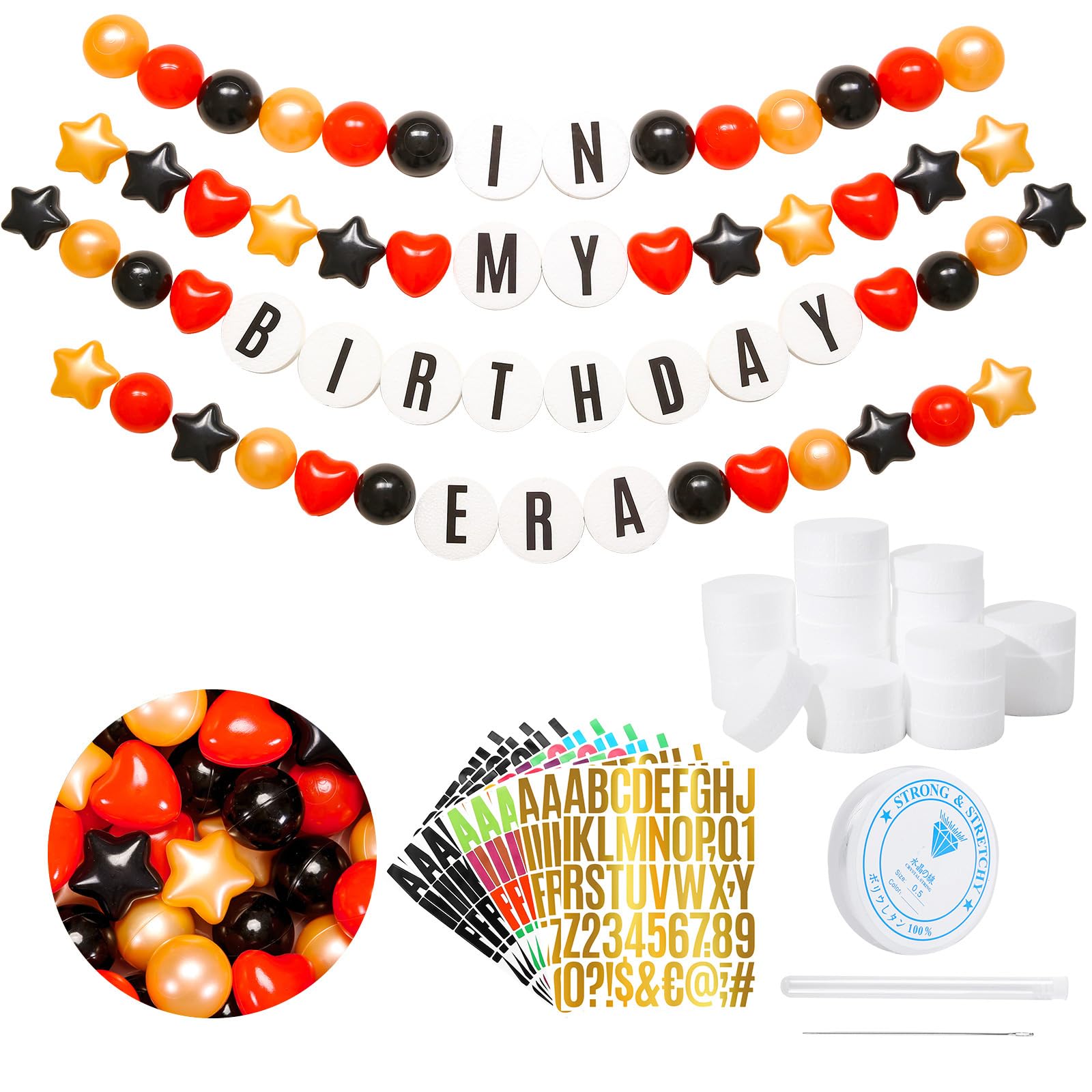 Snapklik.com : Heopeis DIY Giant Friendship Bracelet Birthday Banner In ...