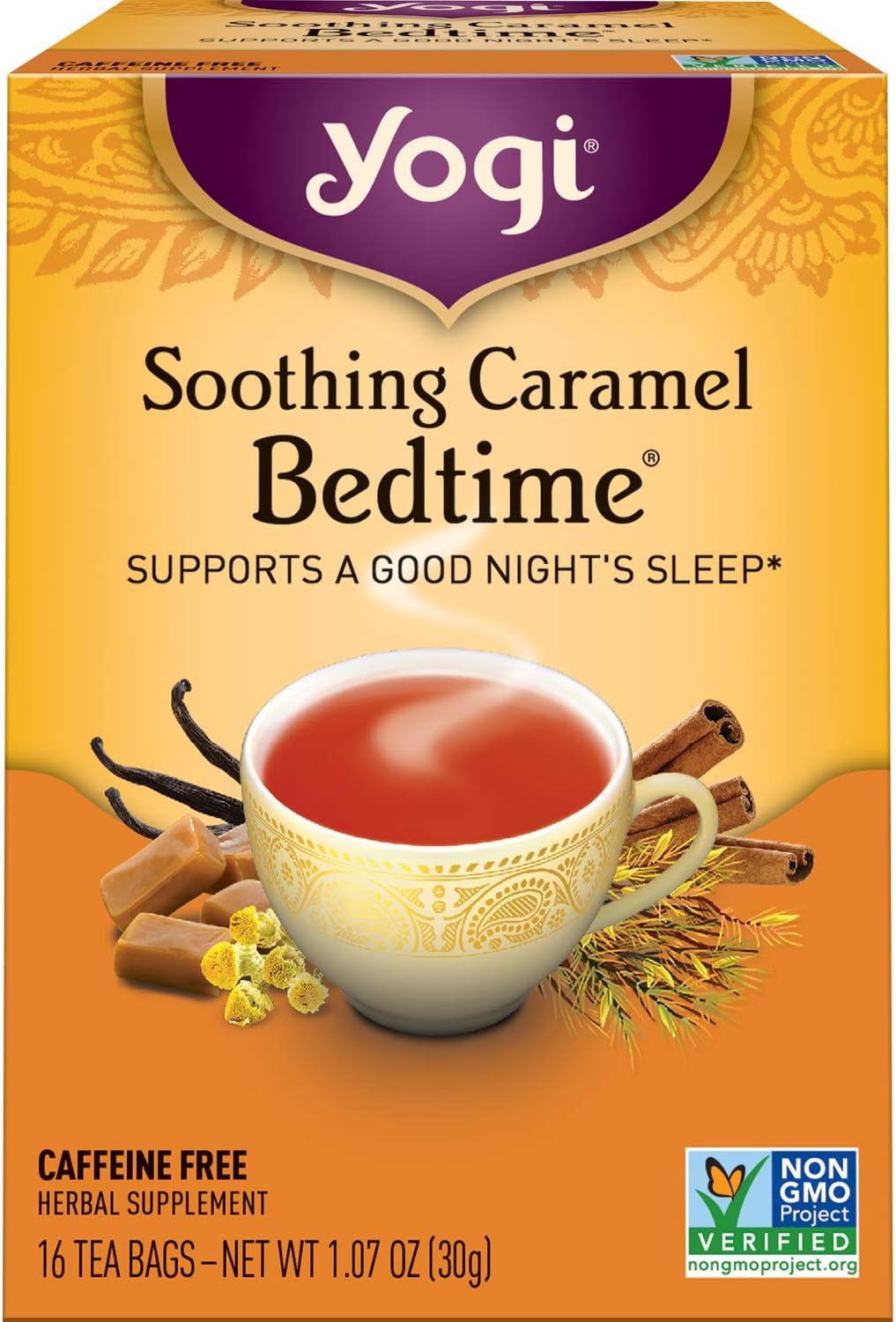Amazon.com : Yogi Tea Soothing Caramel Bedtime Tea - 16 Tea Bags per ...