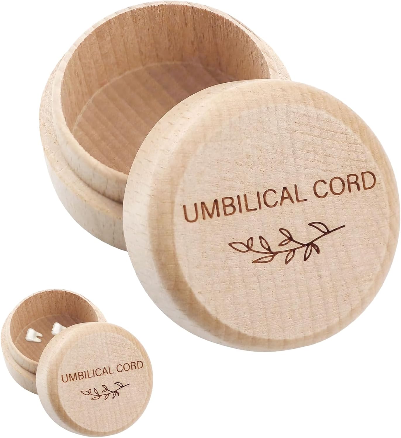1PCS Umbilical Cord Keepsake Box,Engraved Wooden Baby Keepsake Box ...
