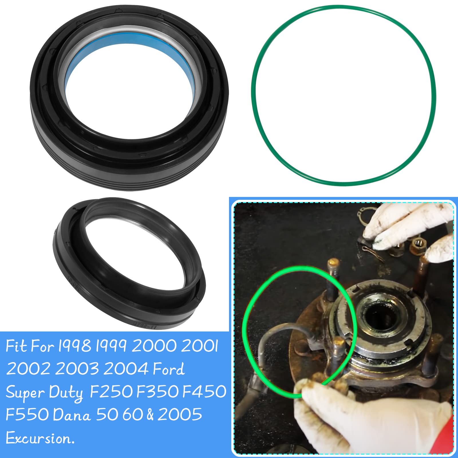 Knuckle Tube Seals Front Axle Knuckle & Tube Seal Kit For 1998-2004 ...