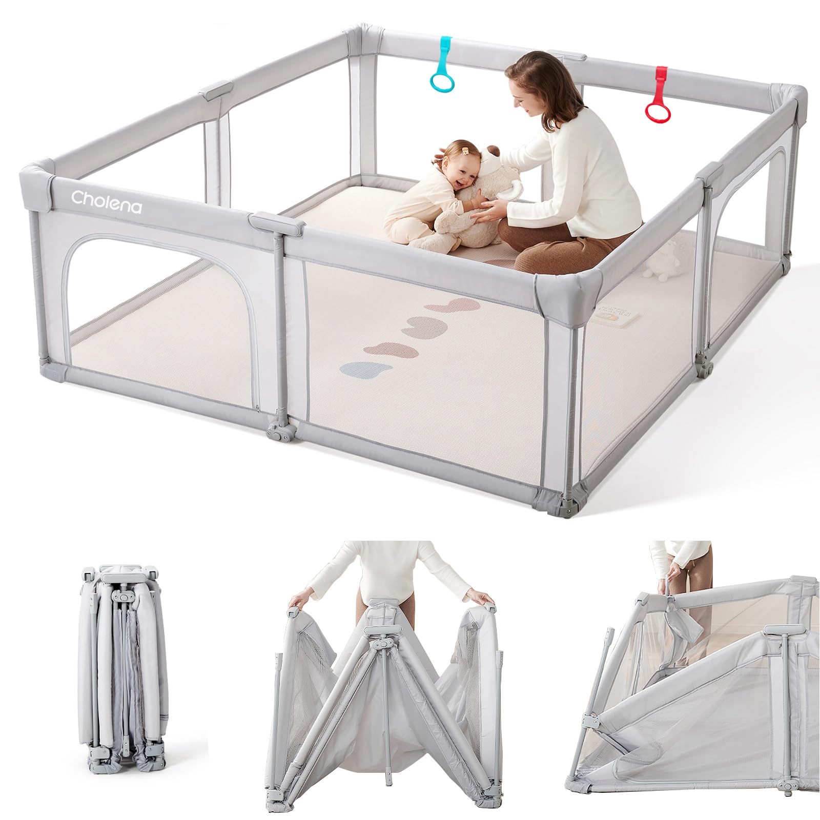 Amazon.com : Foldable Baby Playpen,Portable Indoor & Outdoor Playpen ...