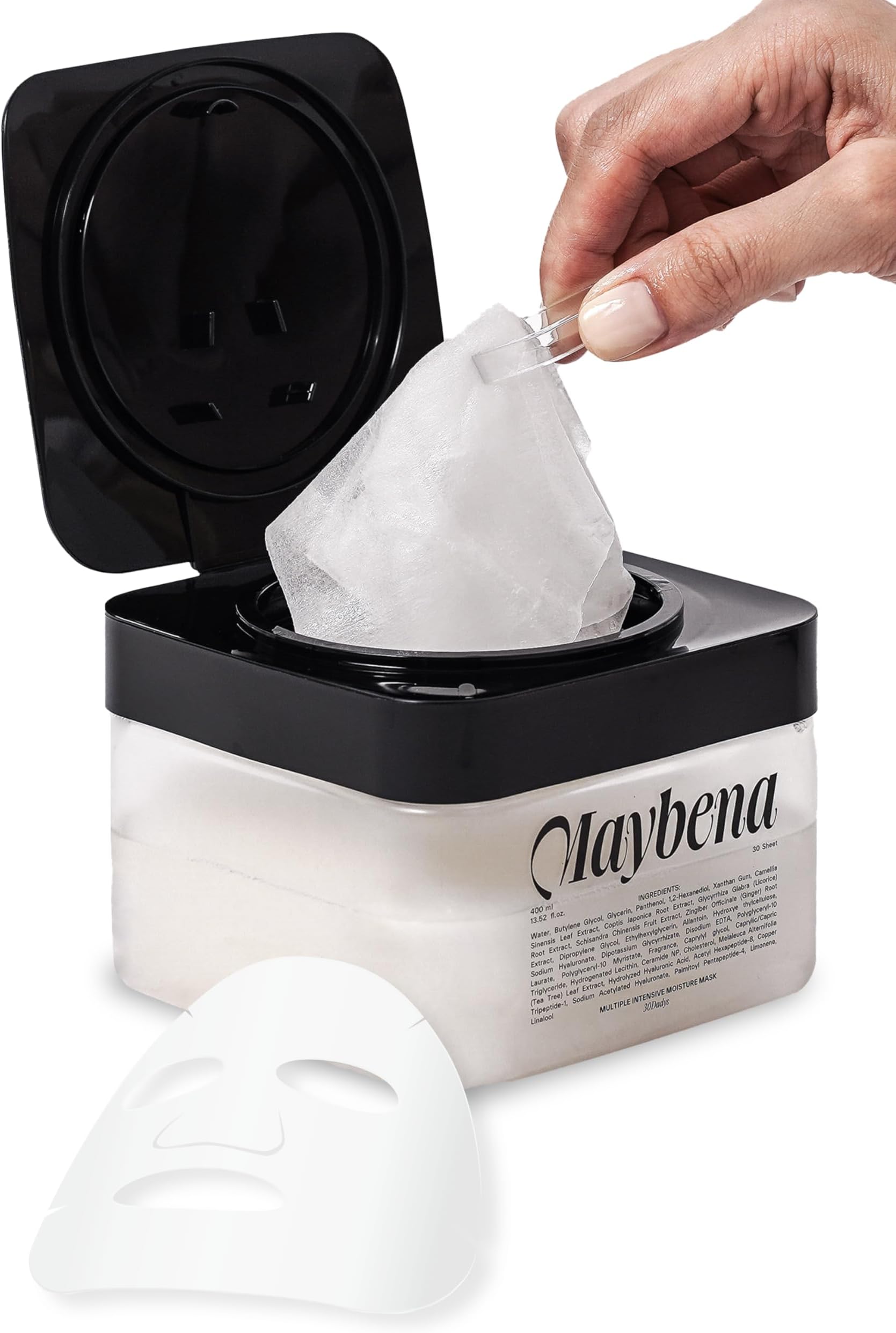 Amazon.com : Maybena Pull-Up Mask Pack 30 Sheets | Tea Tree Face Mask ...