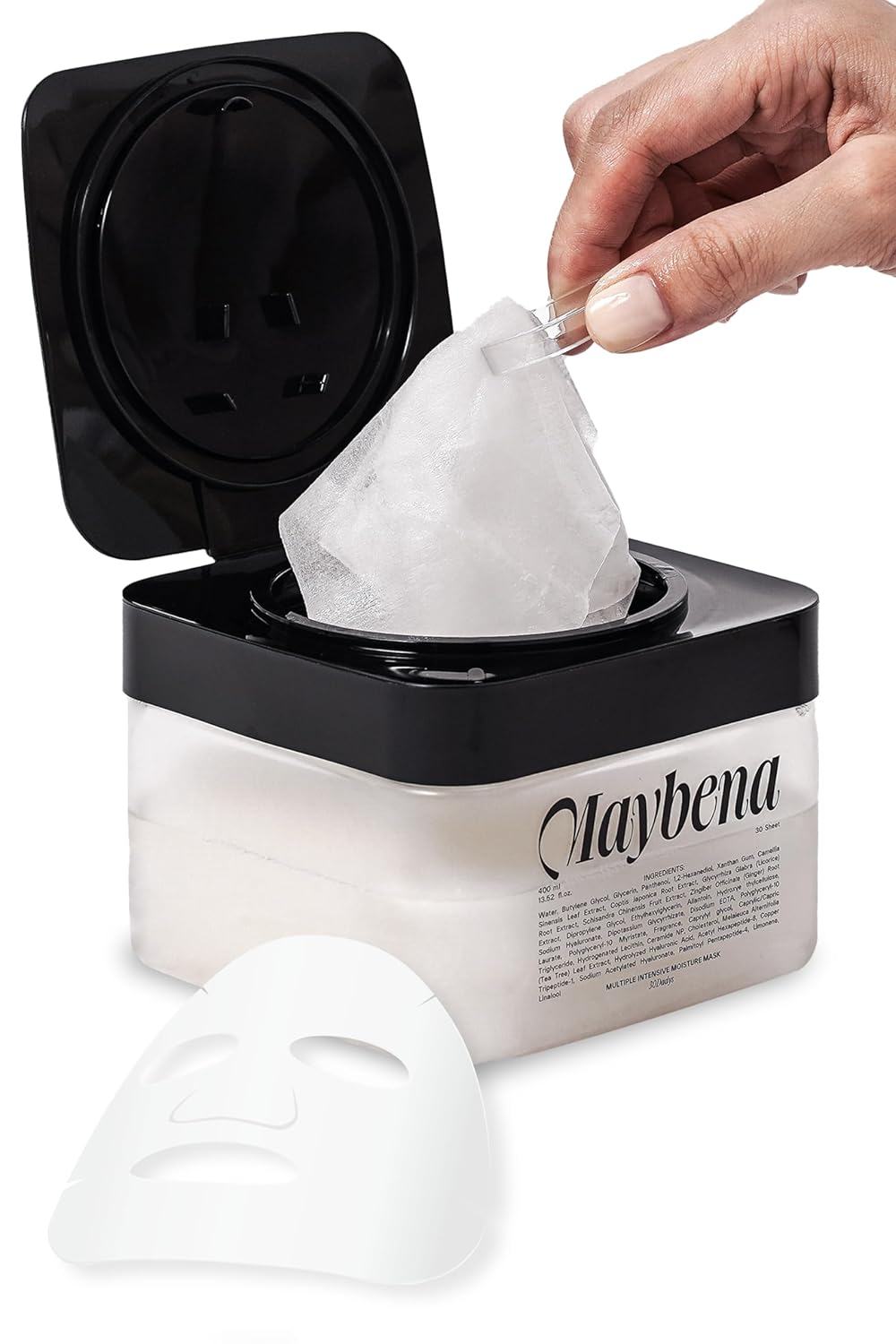 Amazon.com : Maybena Pull-Up Mask Pack 30 Sheets | Tea Tree Face Mask ...