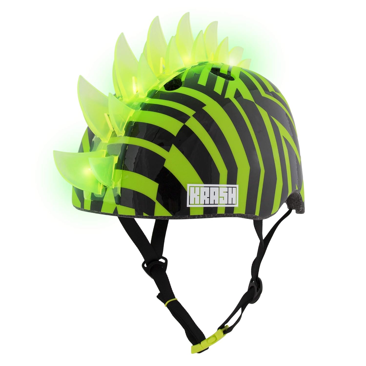 Krash! Dazzle Green LED Youth Mohawk Helmet, One Size, Model Number ...