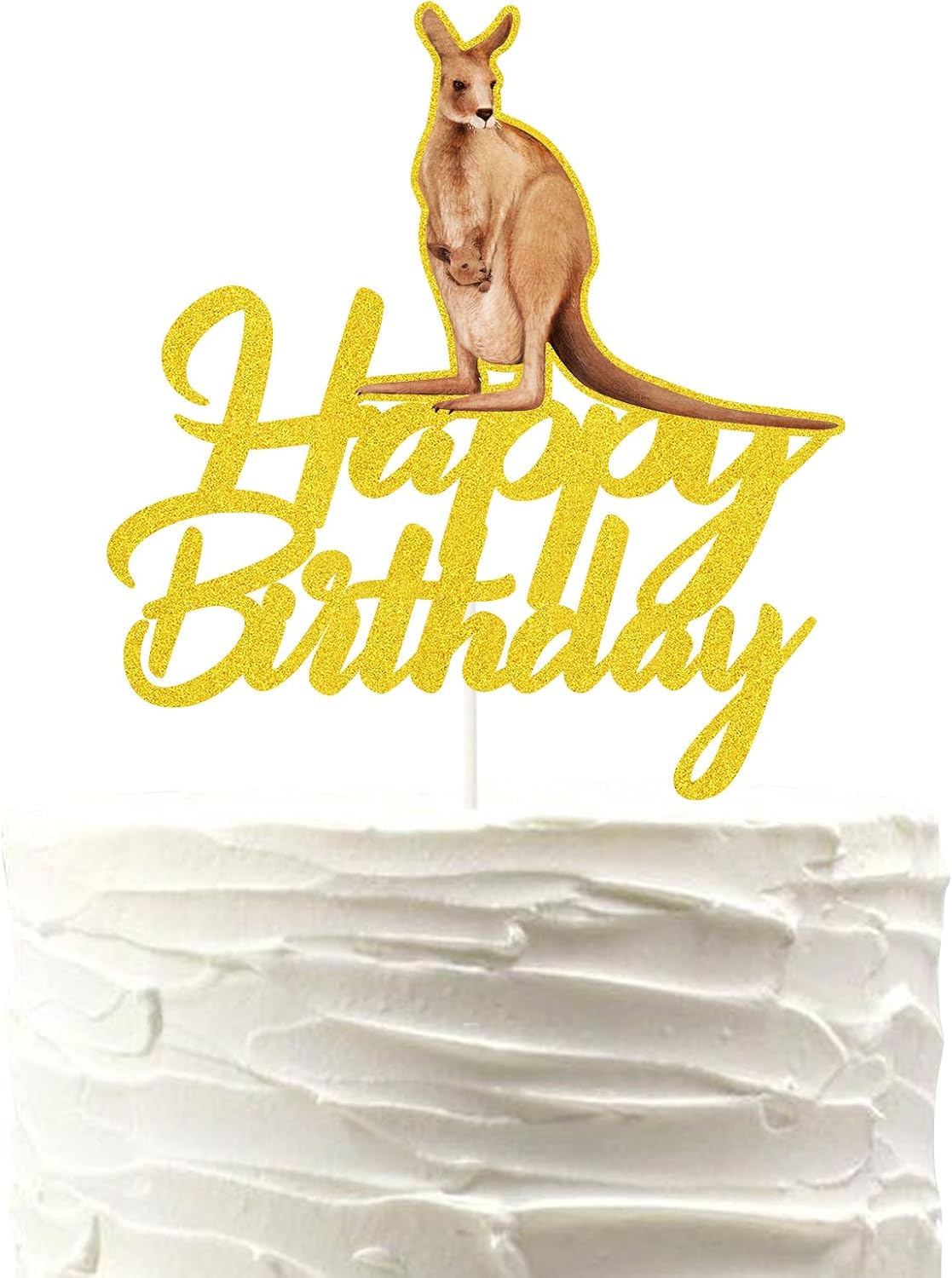 Amazon.com: Happy Birthday Kangaroo Cake Topper,Animal Theme ...