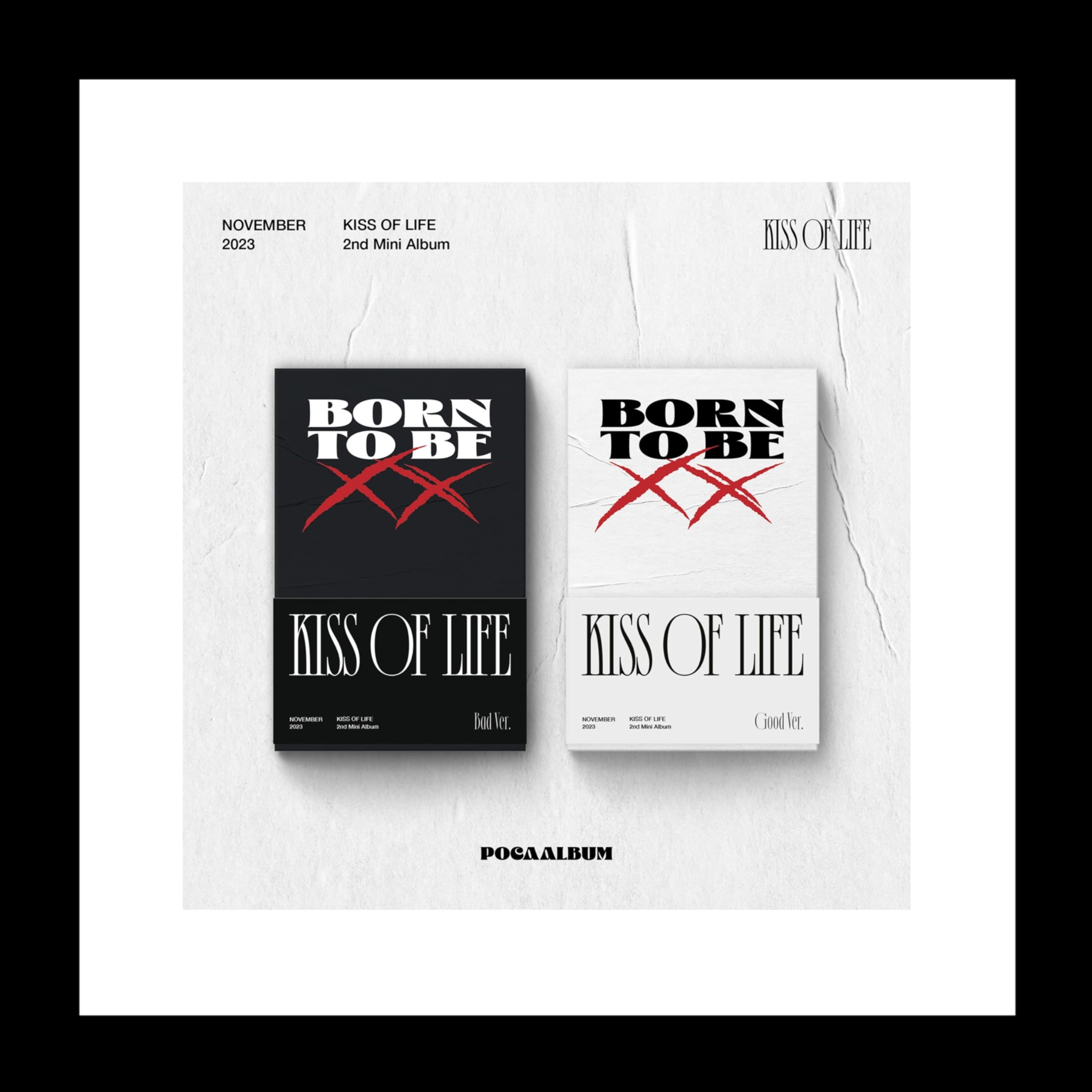 Amazon.com: KISS of Life Born to be XX 2nd Mini Album POCA Random Version 1ea PhotoStand ...