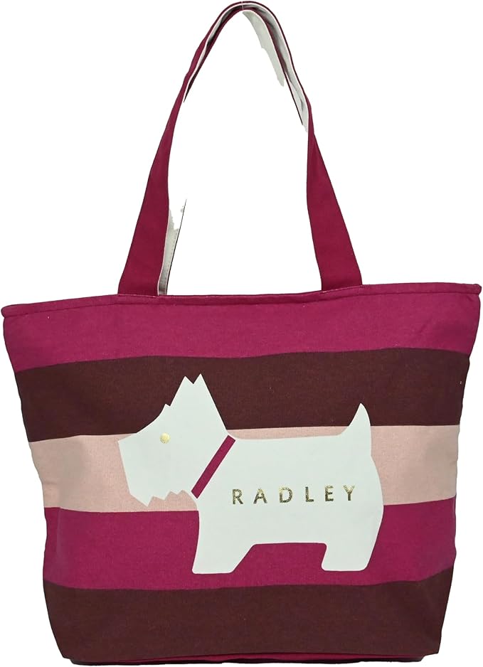 Radley Large Responsible Cotton Zip Top Tote Shopper Beach Bag Heritage ...