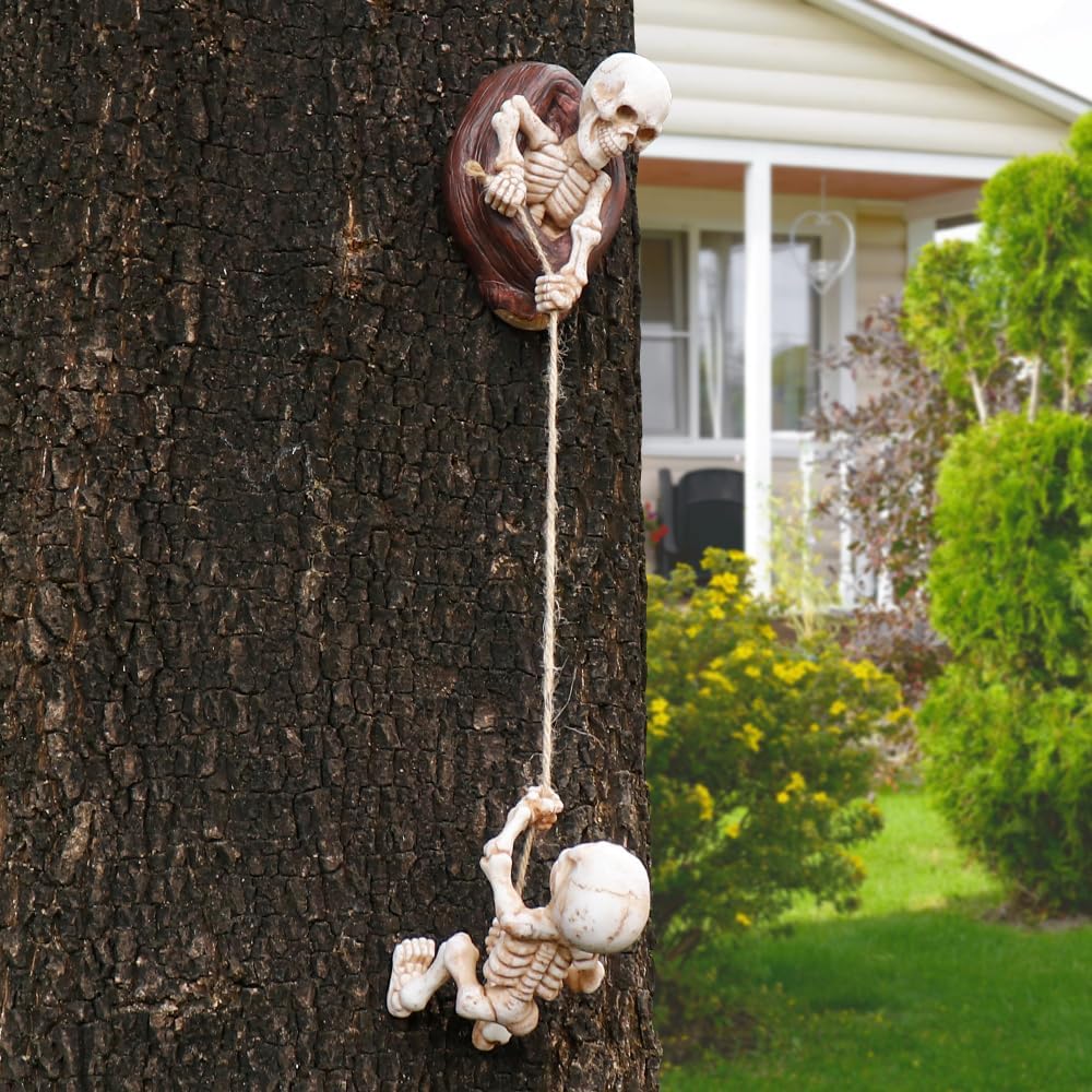 Amazon.com: TB TIBAG Skeletons Climbing Tree Sculptures Gothic Garden ...