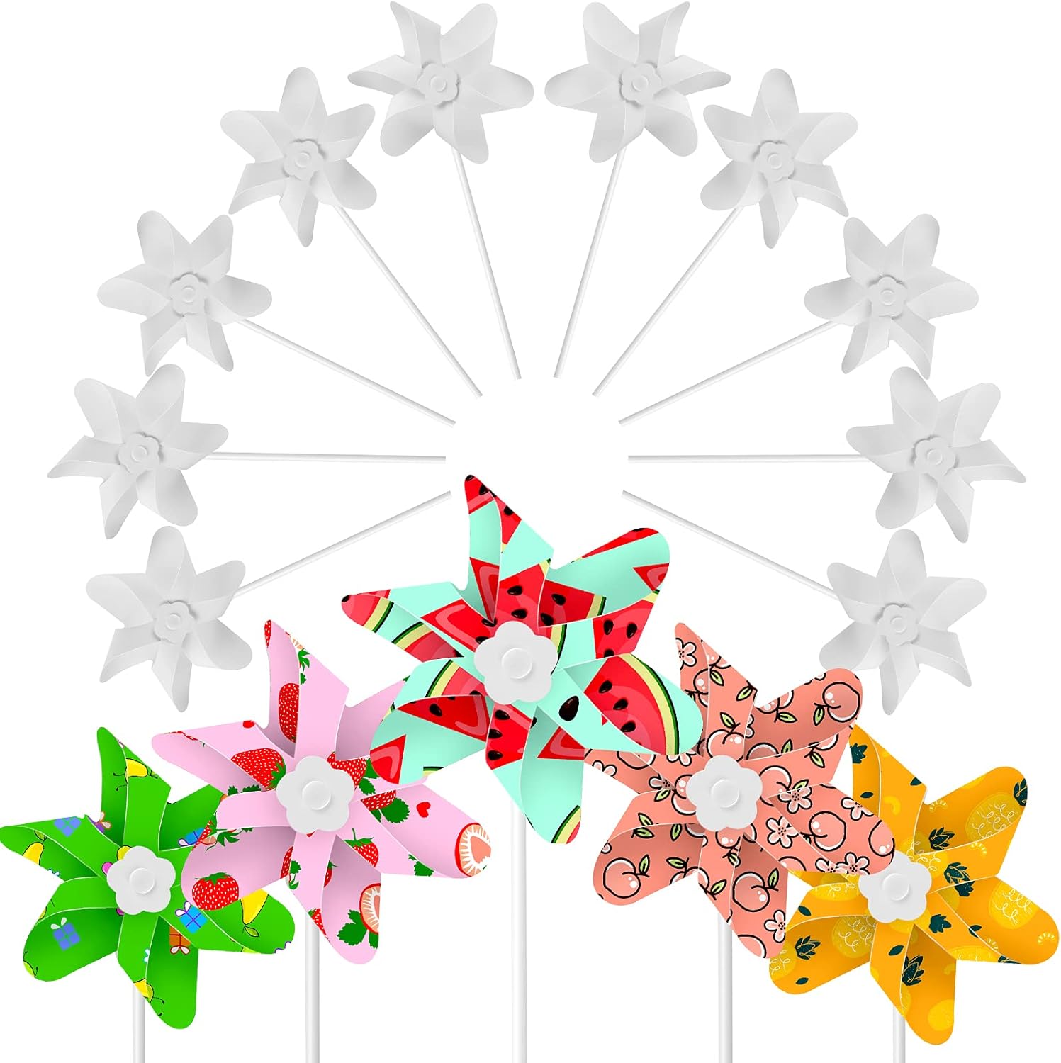 Amazon.com: DIY Pinwheels Craft for Kids DIY Paper Pinwheel Blank DIY ...