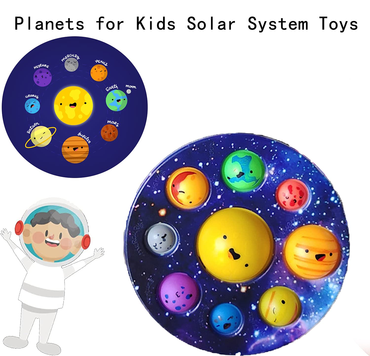 Kluyuexin Planet Simple Dimple Fidget Popper, Planets for Kids Solar ...