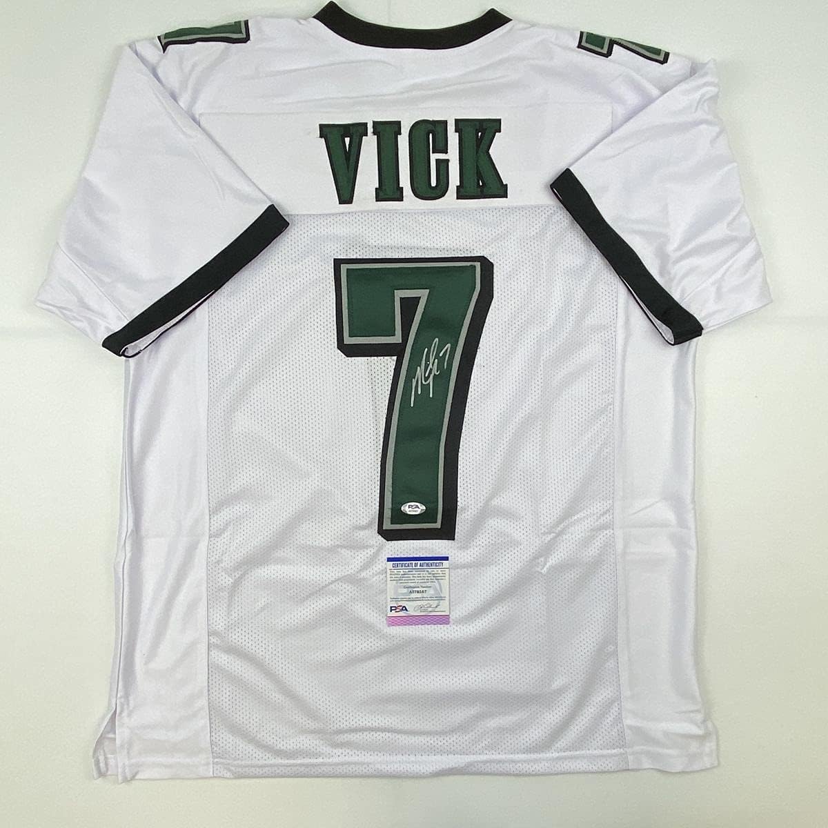 Autographed/Signed Michael Mike Vick Philadelphia White Football Jersey ...