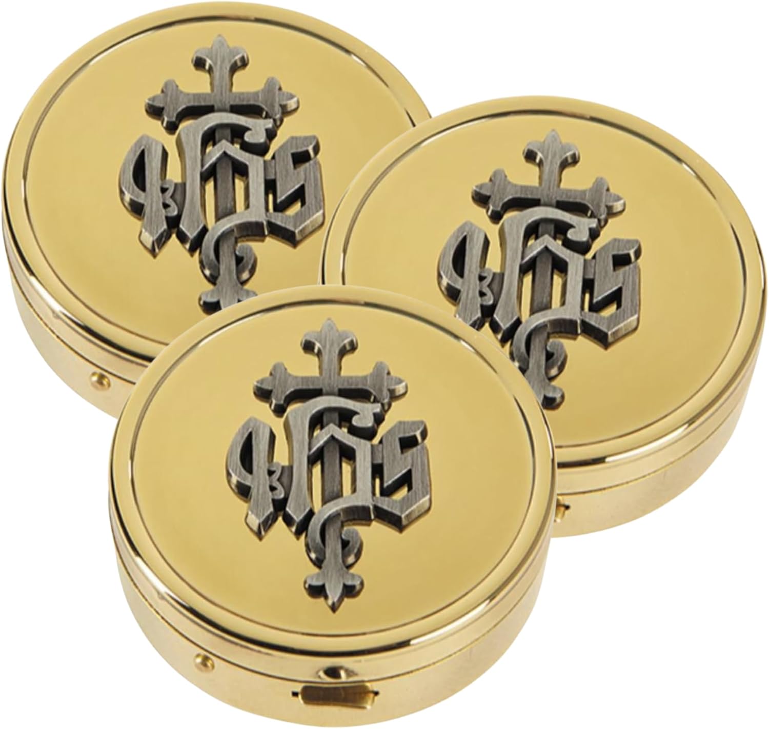 Amazon.com: Needzo Small Brass IHS Pyx Set, First Communion Host ...