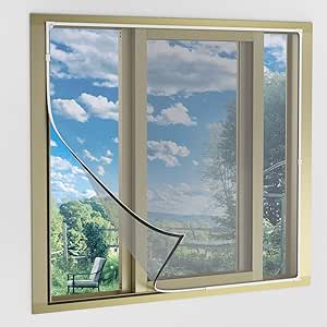 Lanuovx Adjustable DIY Magnetic Window Screen Replacement Window ...