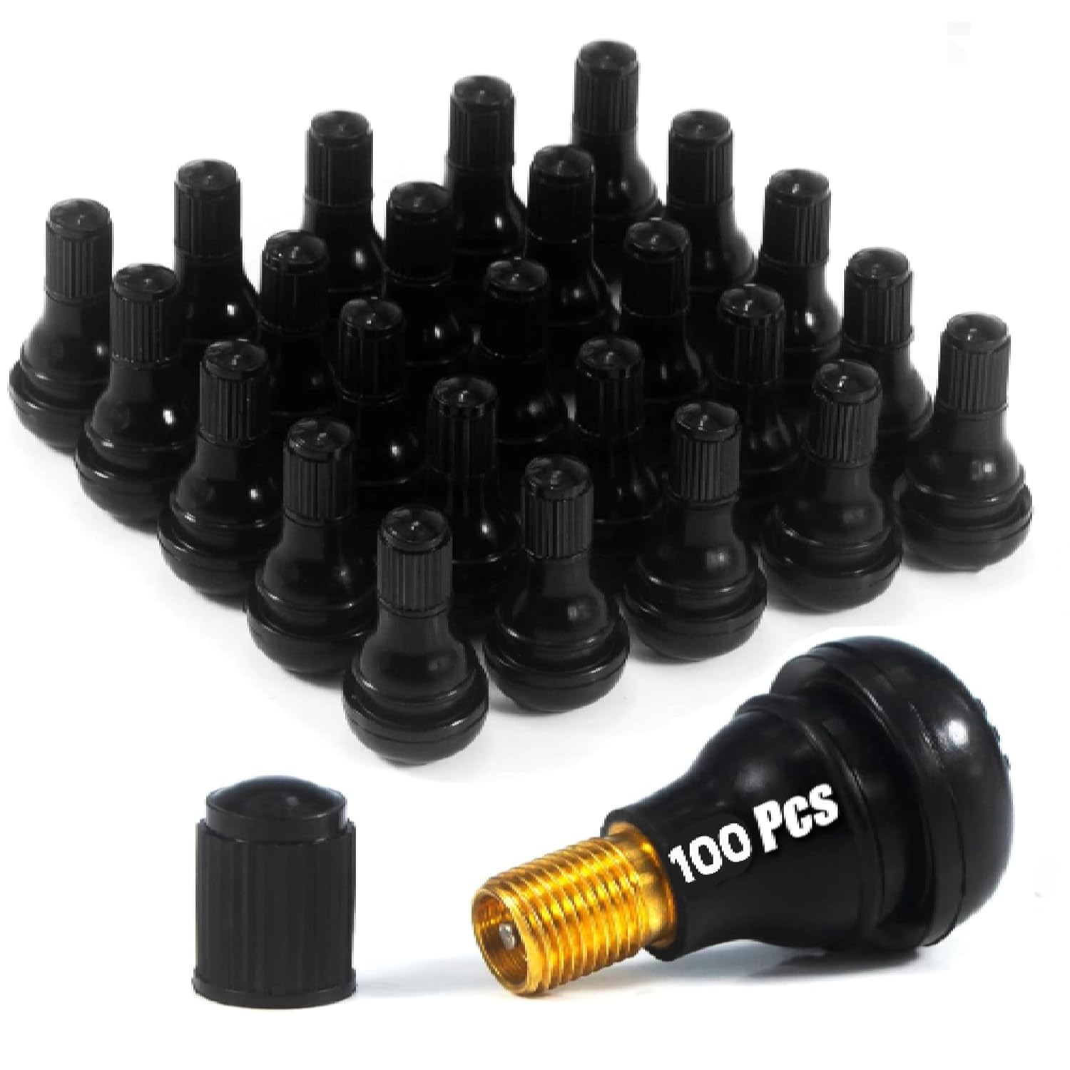 WILLIBEE TR412 Tyre Valve Stem, Brass and EPDM Rubber Tubeless Tire ...