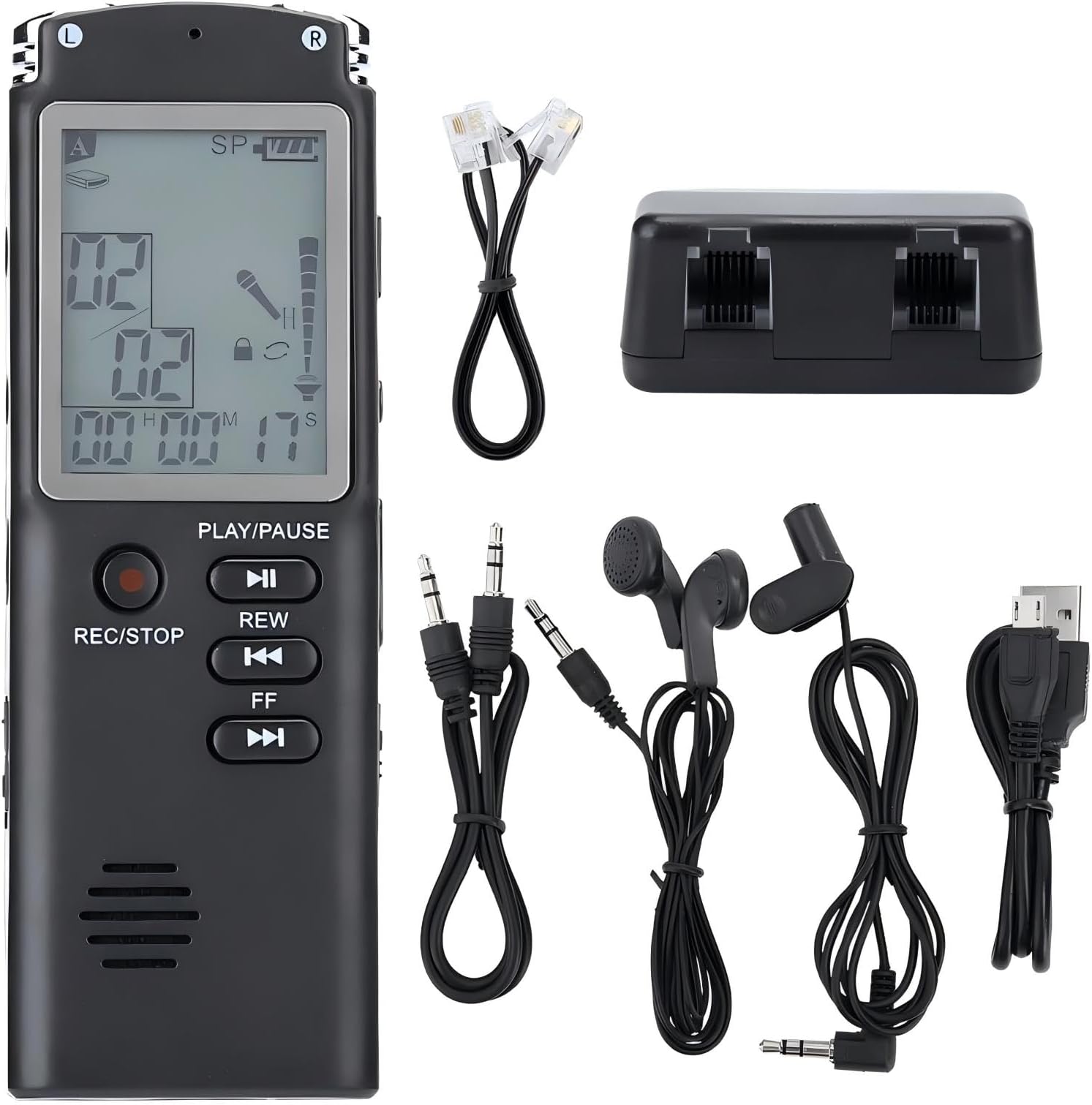 VIFERR Digital Voice Recorder 16GB/32GB Sound Audio Recorder USB ...