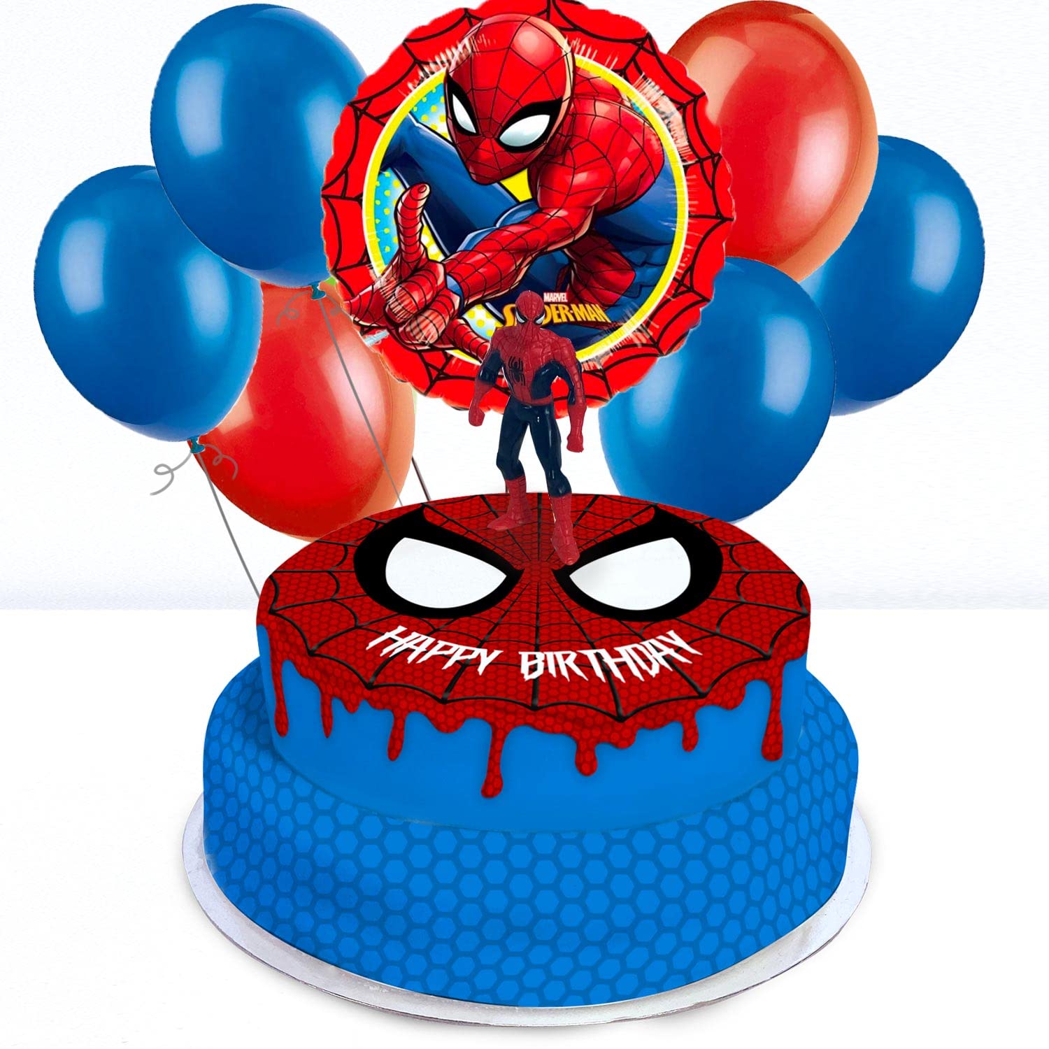 Buy Spider-Man Party Cake Set, Serves 30 portions - Delicious 2 tier ...