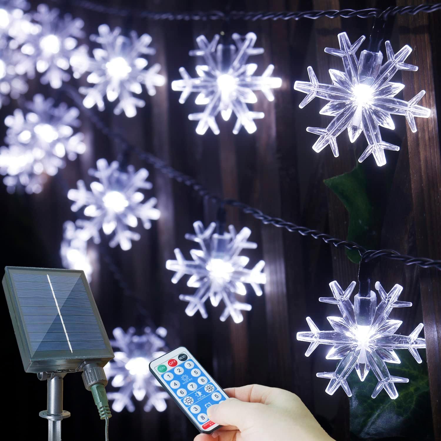 Inngree Solar Christmas Lights Outdoor Waterproof 30 LED 20 ft 8 Modes ...